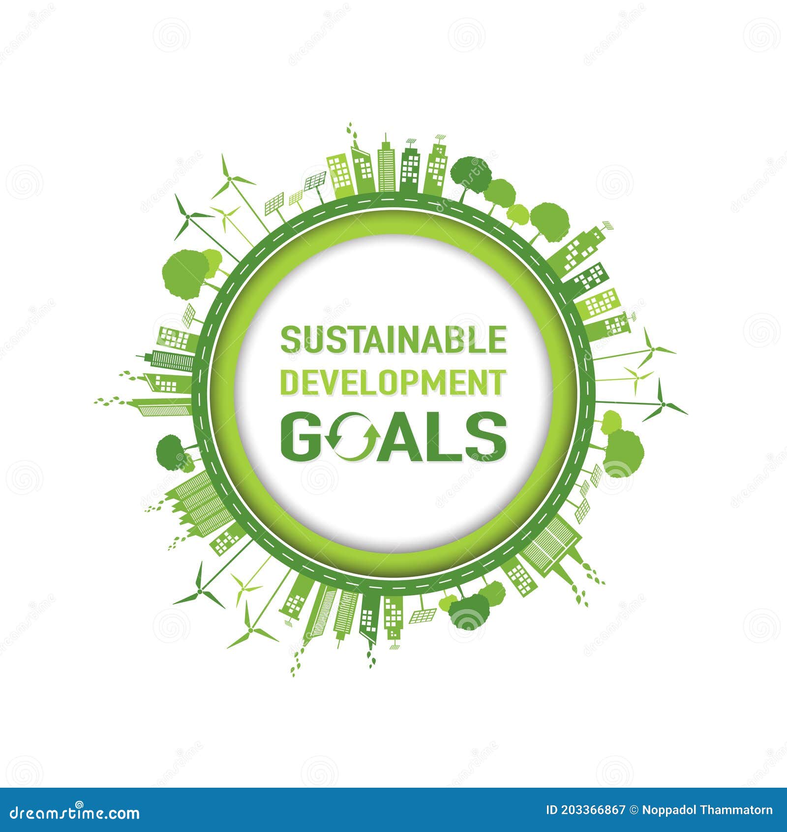 Sustainable Development Goals Template Frame and Background Stock ...