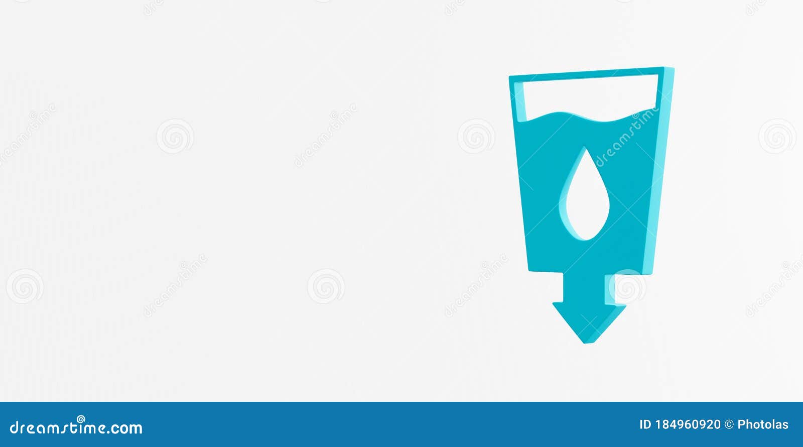 Sustainable Development Goals Clean Water and Sanitation Icon. 3D ...