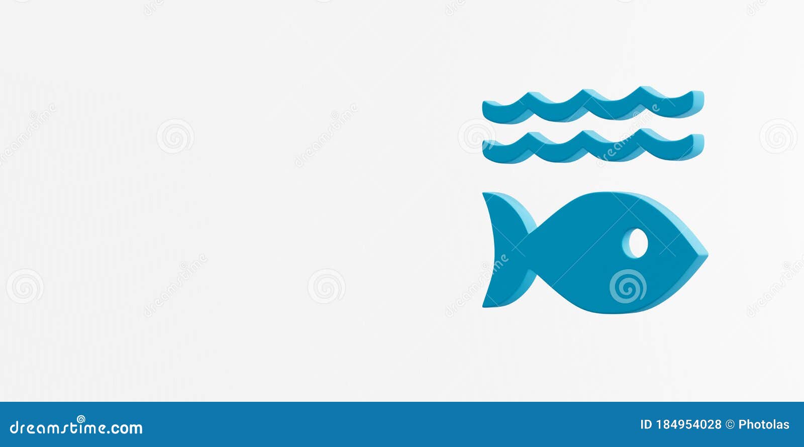 Sustainable Development Goals Life Below Water Icon. 3D Rendering Stock ...