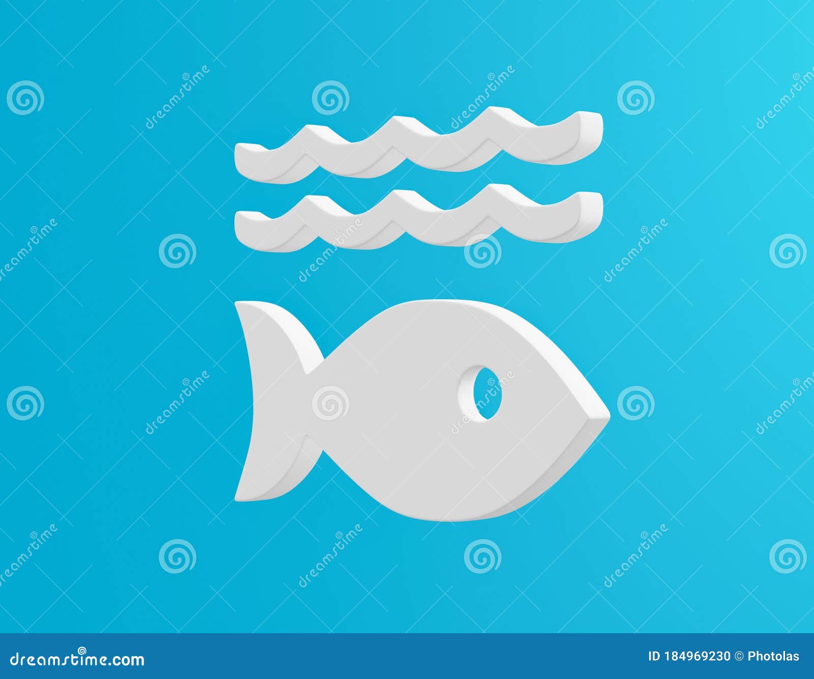 Sustainable Development Goals Life Below Water Icon. 3D Rendering Stock ...