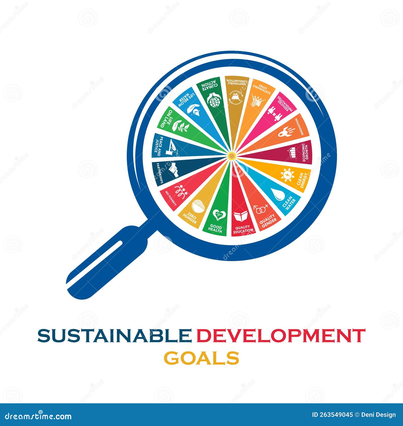 Sustainable Development Goals 17 Stock Vector - Illustration of diagram ...