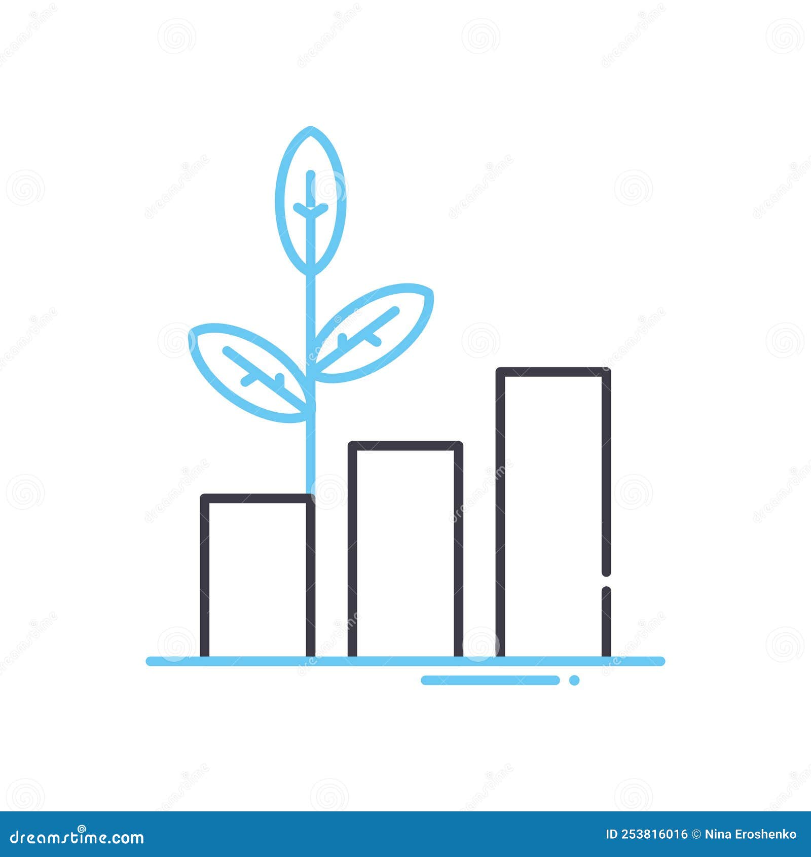 Sustainable Development Line Icon, Outline Symbol, Vector Illustration ...