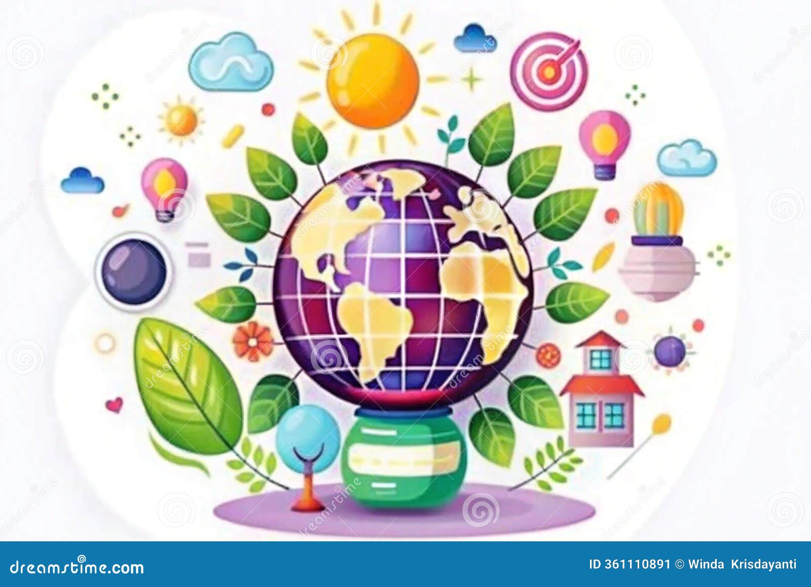 Sustainable Earth, Growing Ideas, Eco-Friendly Future Stock ...