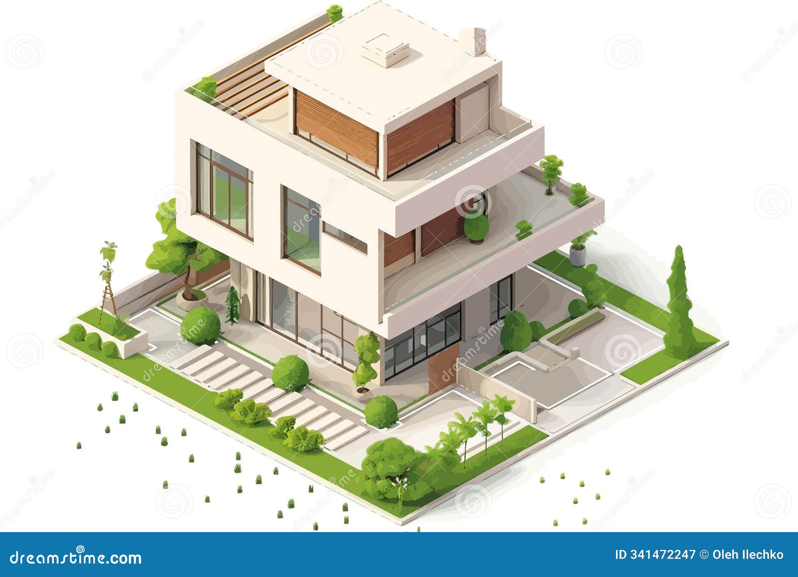 Isometric 3D Model Of A Sleek Design And Aerodynamic Silver Supercar ...