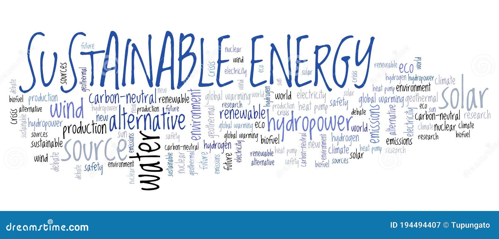 Sustainable energy stock illustration. Illustration of source - 194494407