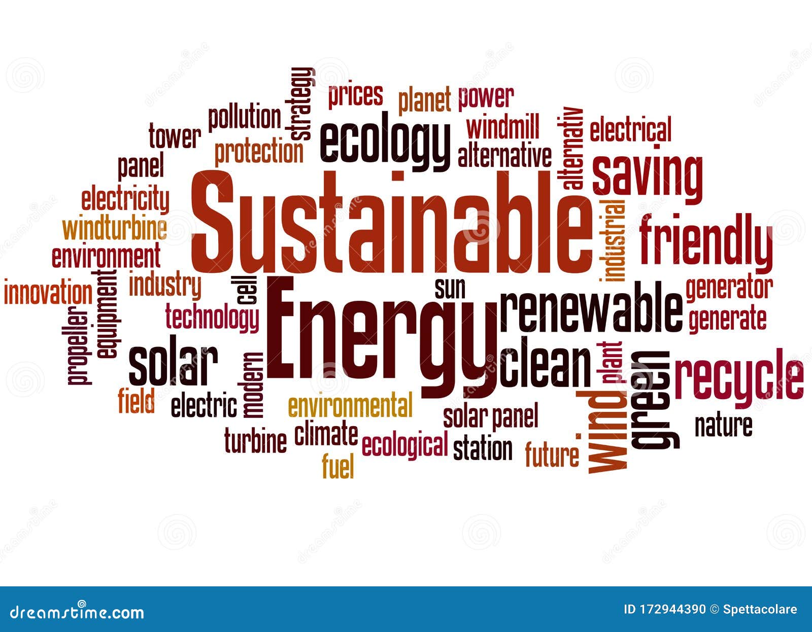 Sustainable Energy Word Cloud Concept 2 Stock Illustration ...