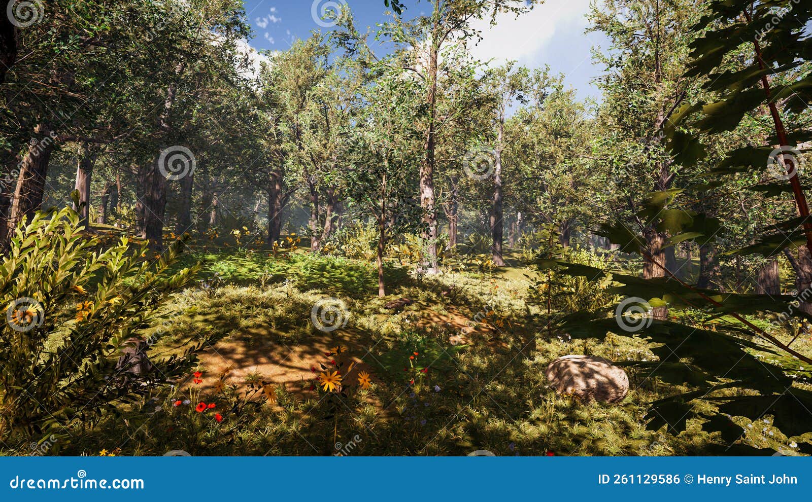 Sustainable Environment and Ecosystem Protection. 3d Rendering of ...