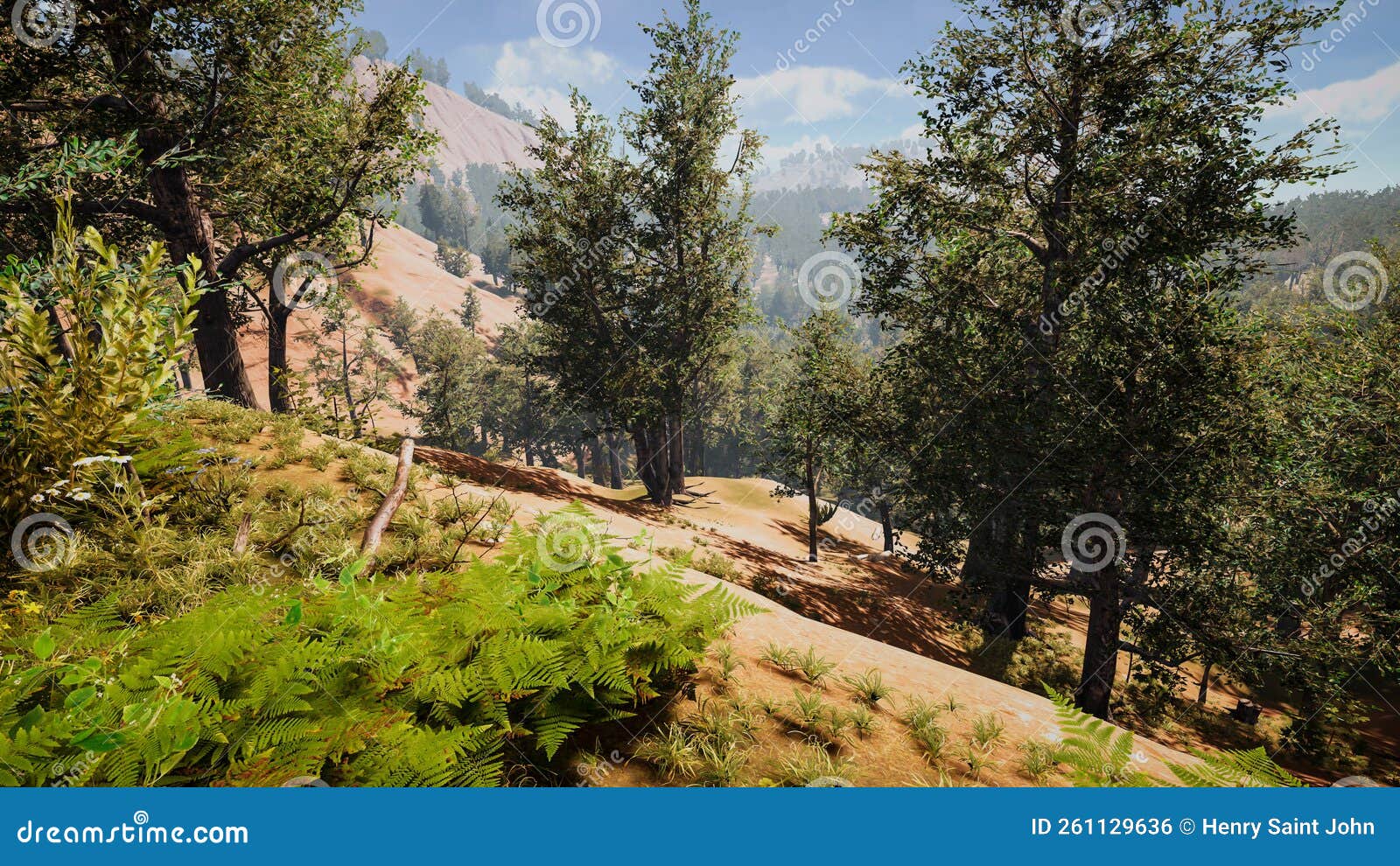 Sustainable Environment and Ecosystem Protection. 3d Rendering of ...