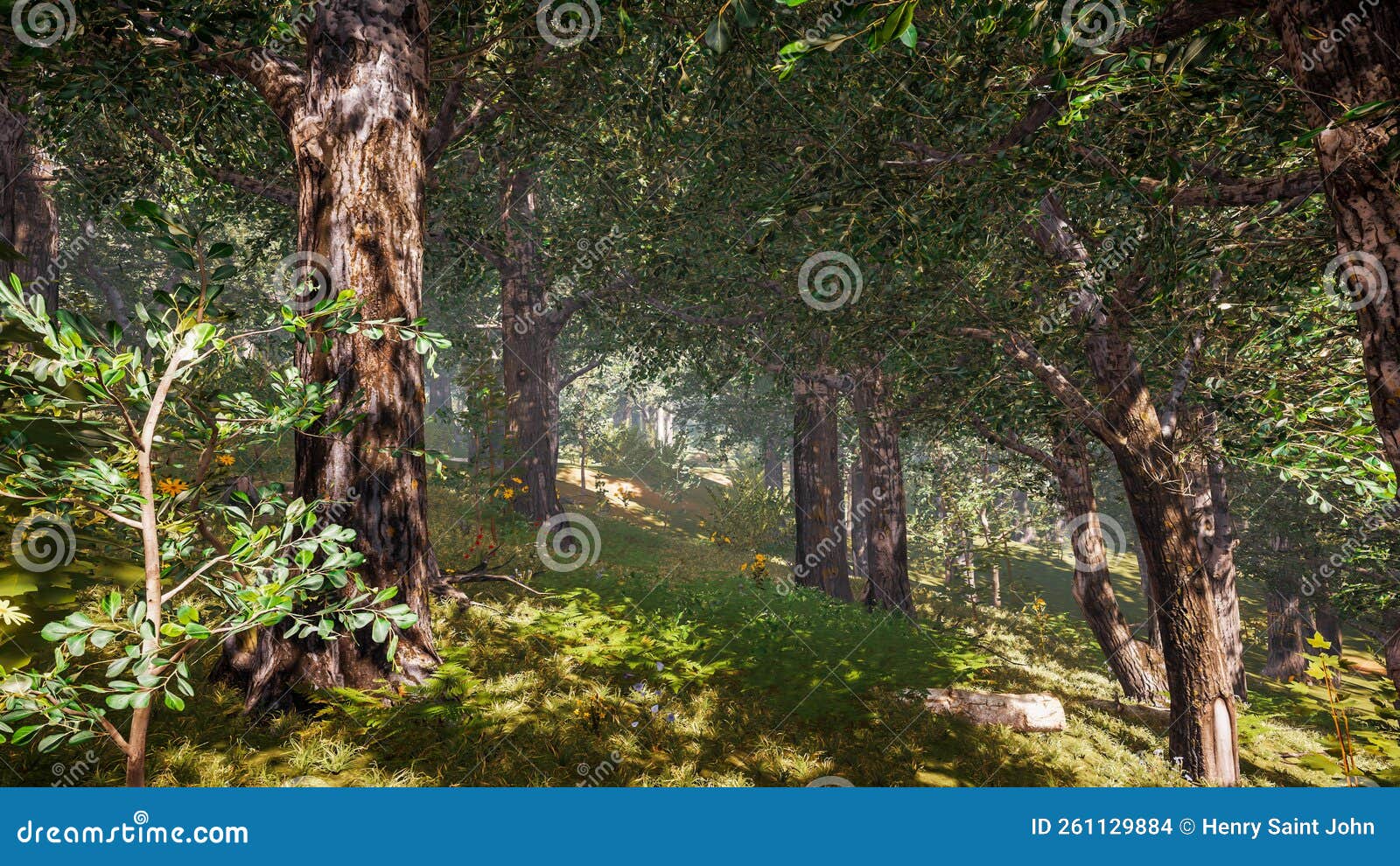Sustainable Environment and Ecosystem Protection. 3d Rendering of ...
