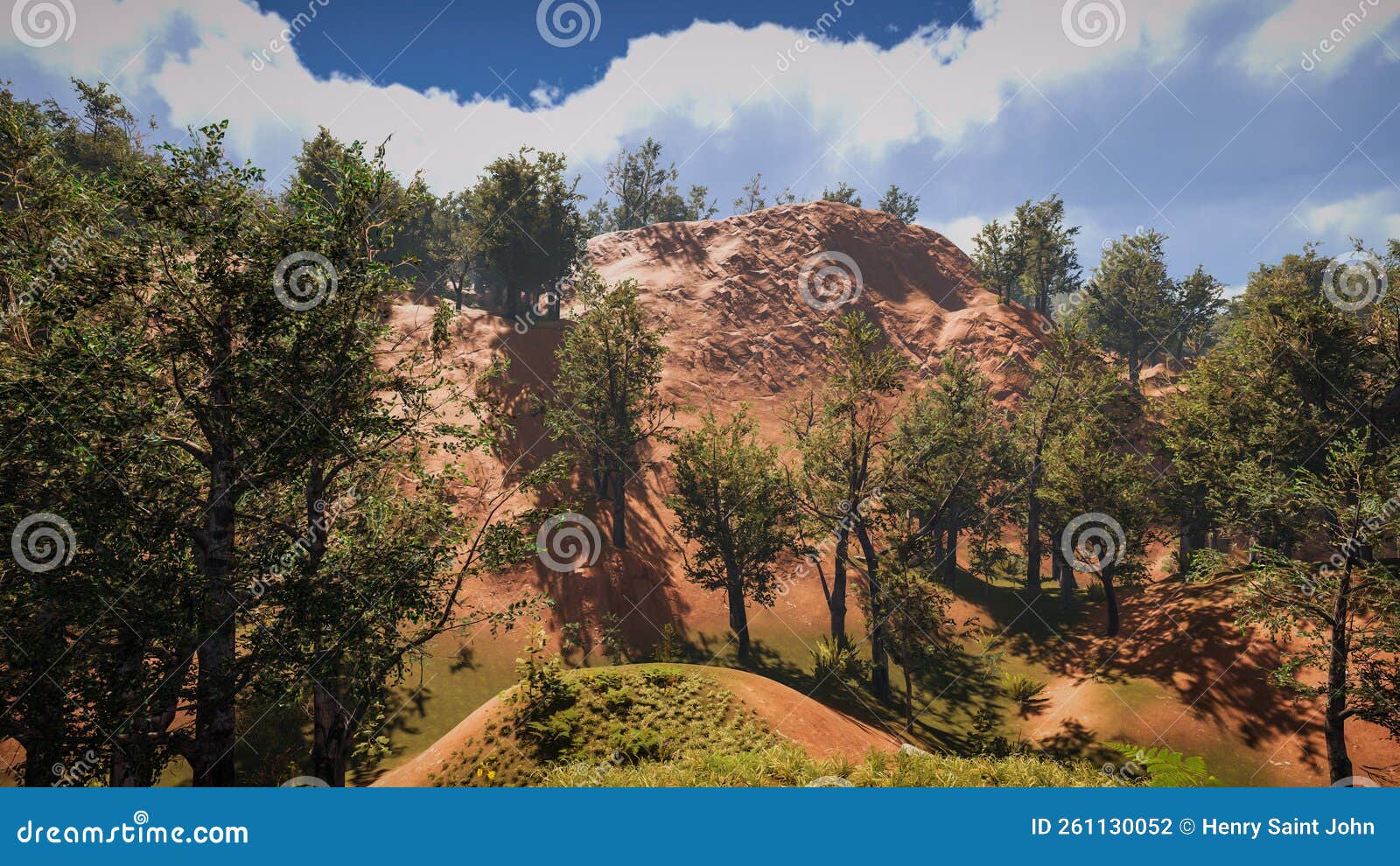 Sustainable Environment and Ecosystem Protection. 3d Rendering of ...