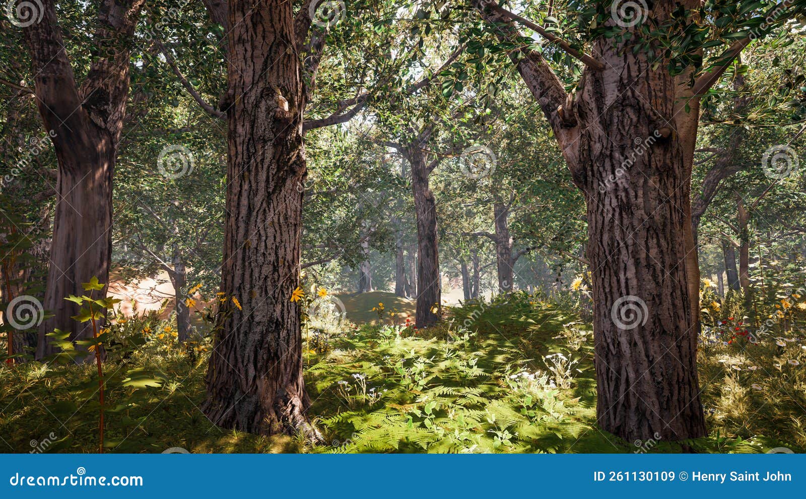 Sustainable Environment and Ecosystem Protection. 3d Rendering of ...
