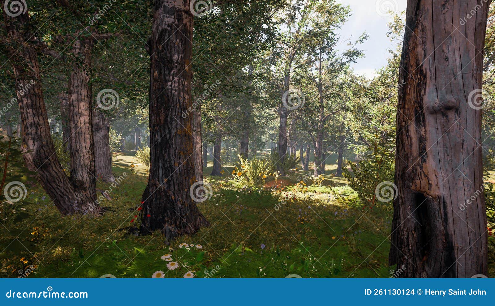 Sustainable Environment and Ecosystem Protection. 3d Rendering of ...