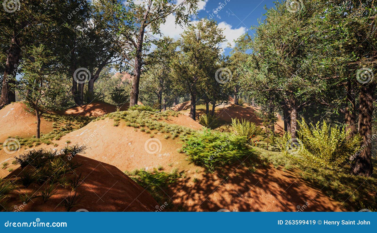 Sustainable Environment and Ecosystem Protection. 3d Rendering of ...