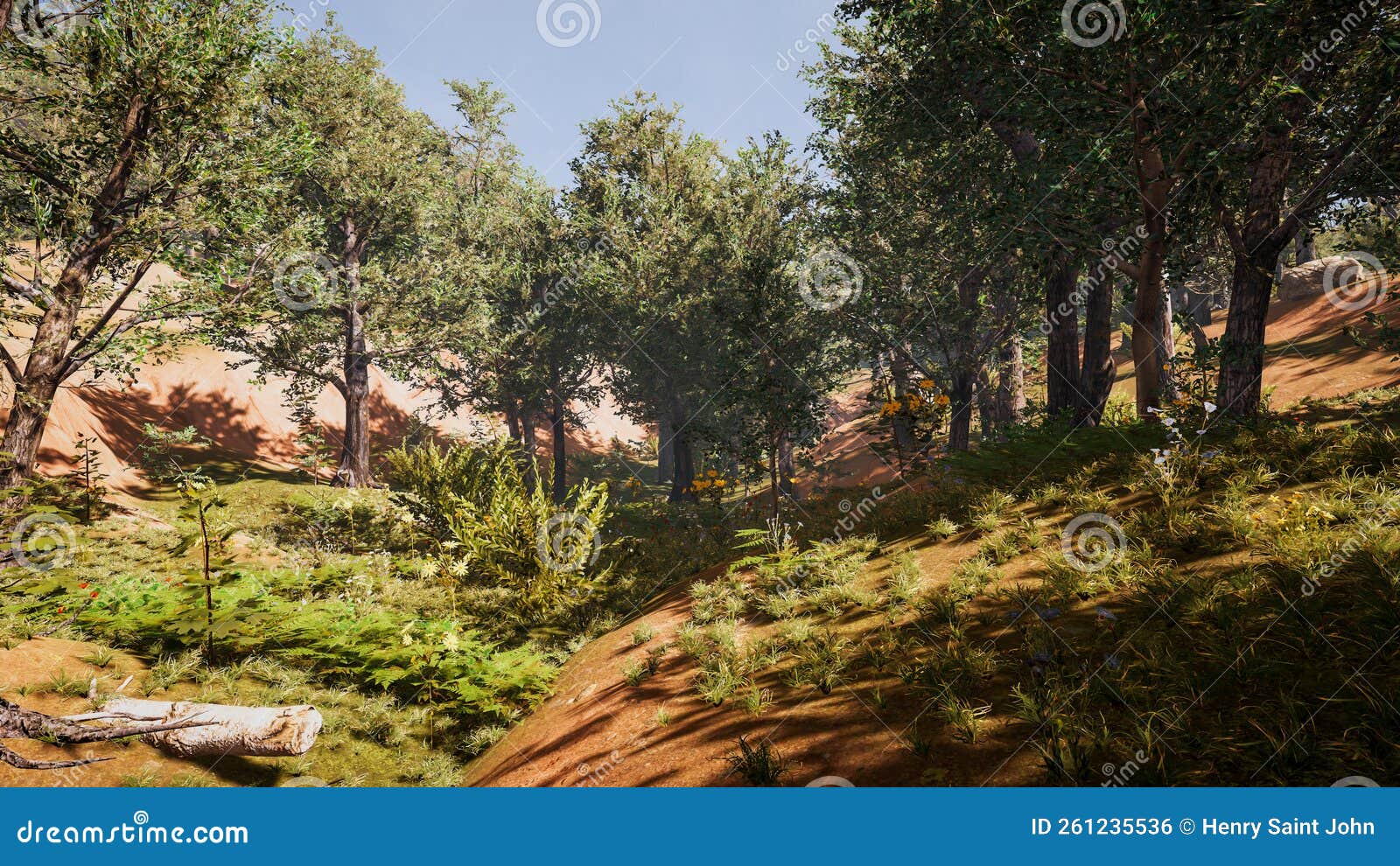 Sustainable Environment and Ecosystem Protection. 3d Rendering of ...