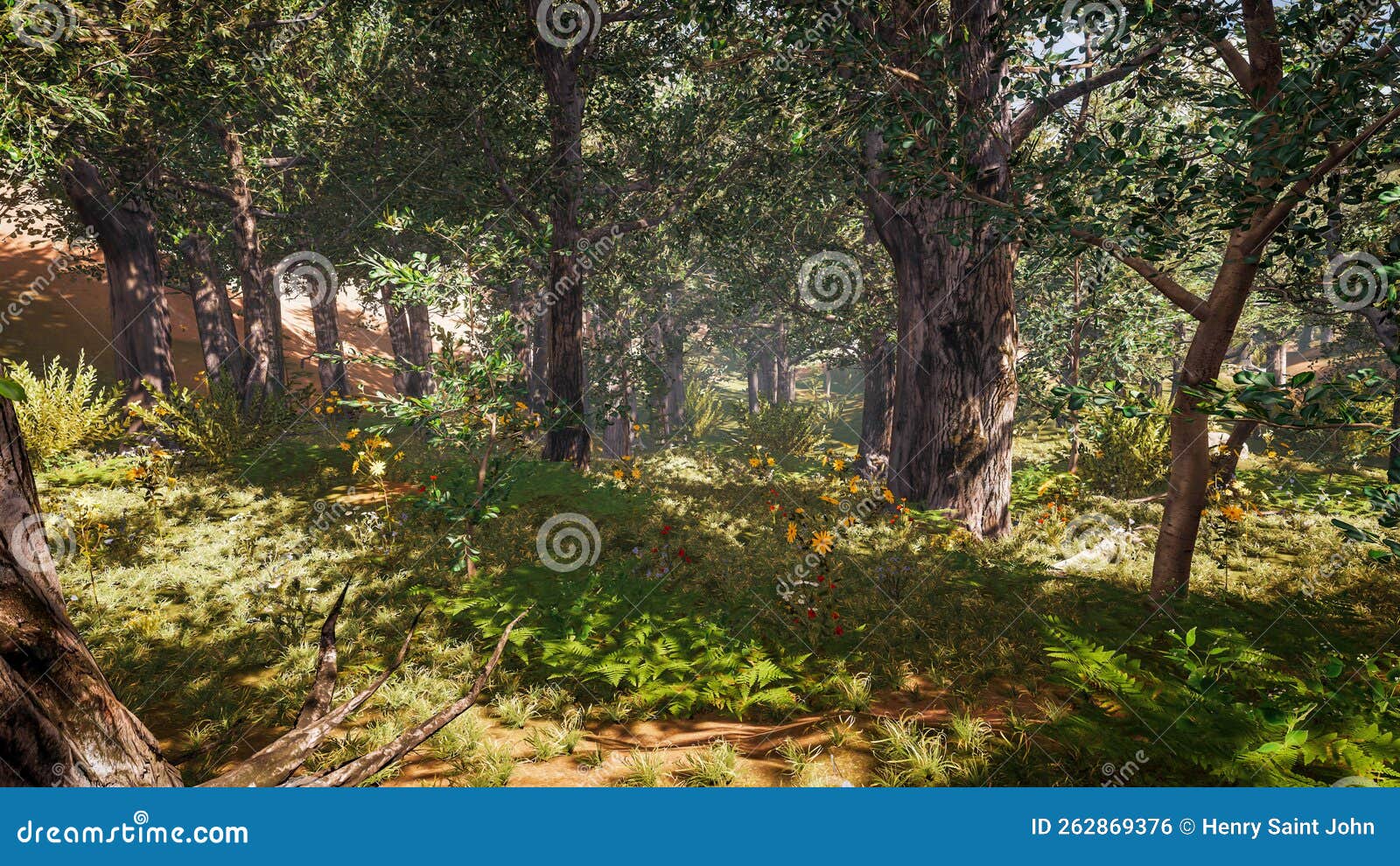 Sustainable Environment and Ecosystem Protection. 3d Rendering of ...