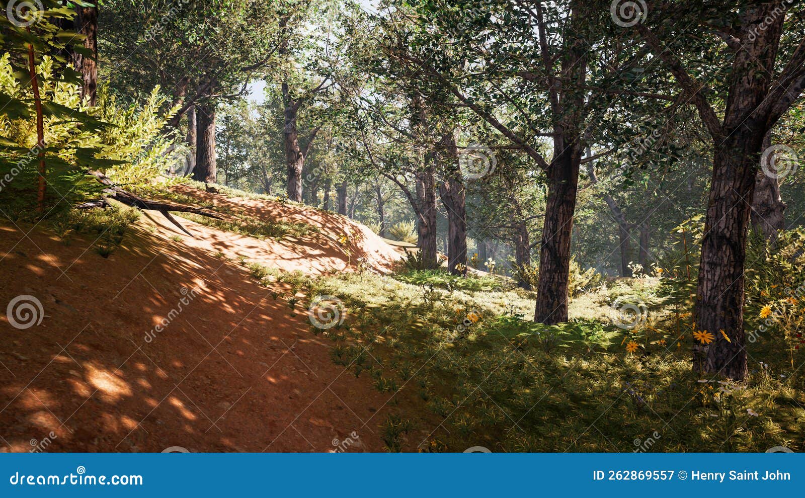Sustainable Environment and Ecosystem Protection. 3d Rendering of ...