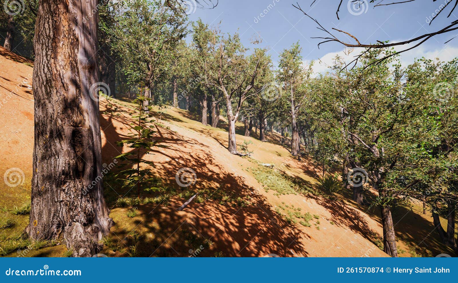 Sustainable Environment and Ecosystem Protection. 3d Rendering of ...
