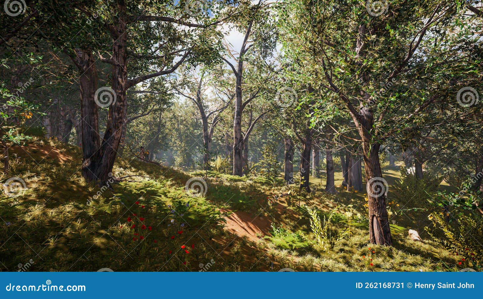 Sustainable Environment and Ecosystem Protection. 3d Rendering of ...