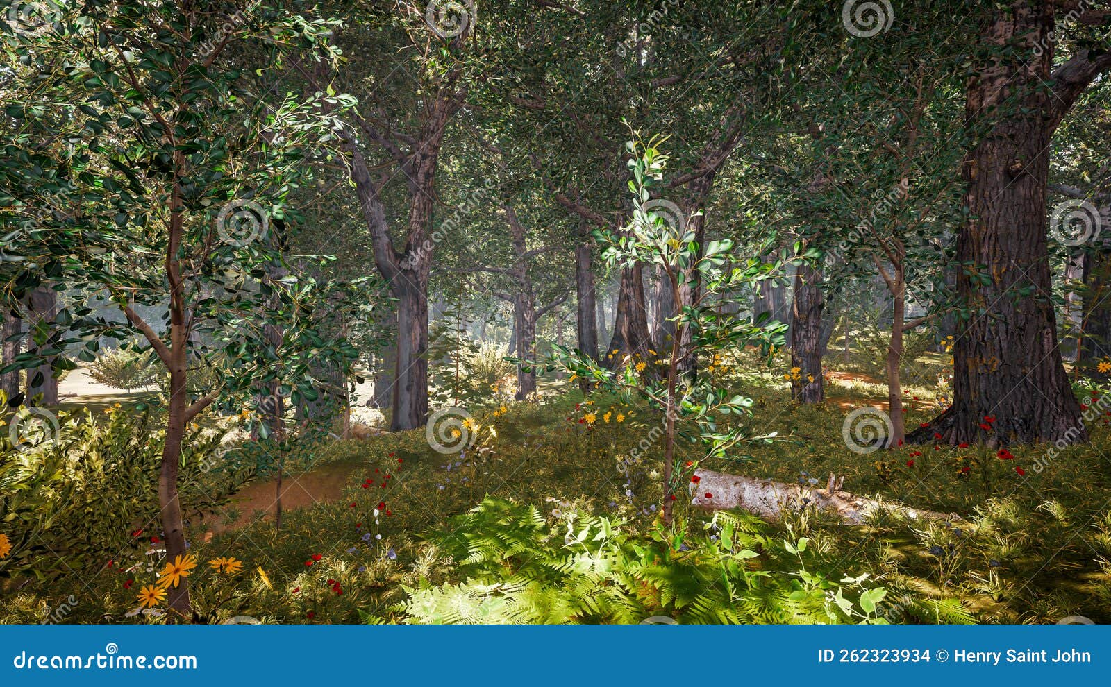 Sustainable Environment and Ecosystem Protection. 3d Rendering of ...