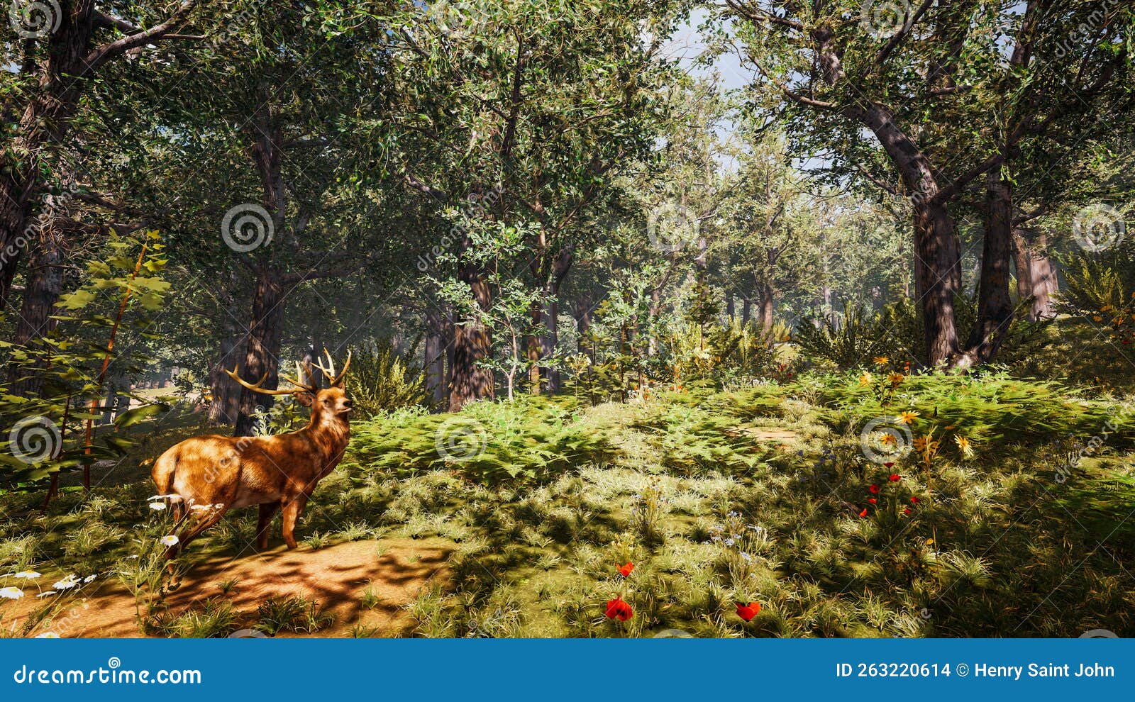 Sustainable Environment and Ecosystem Protection. 3d Rendering of ...