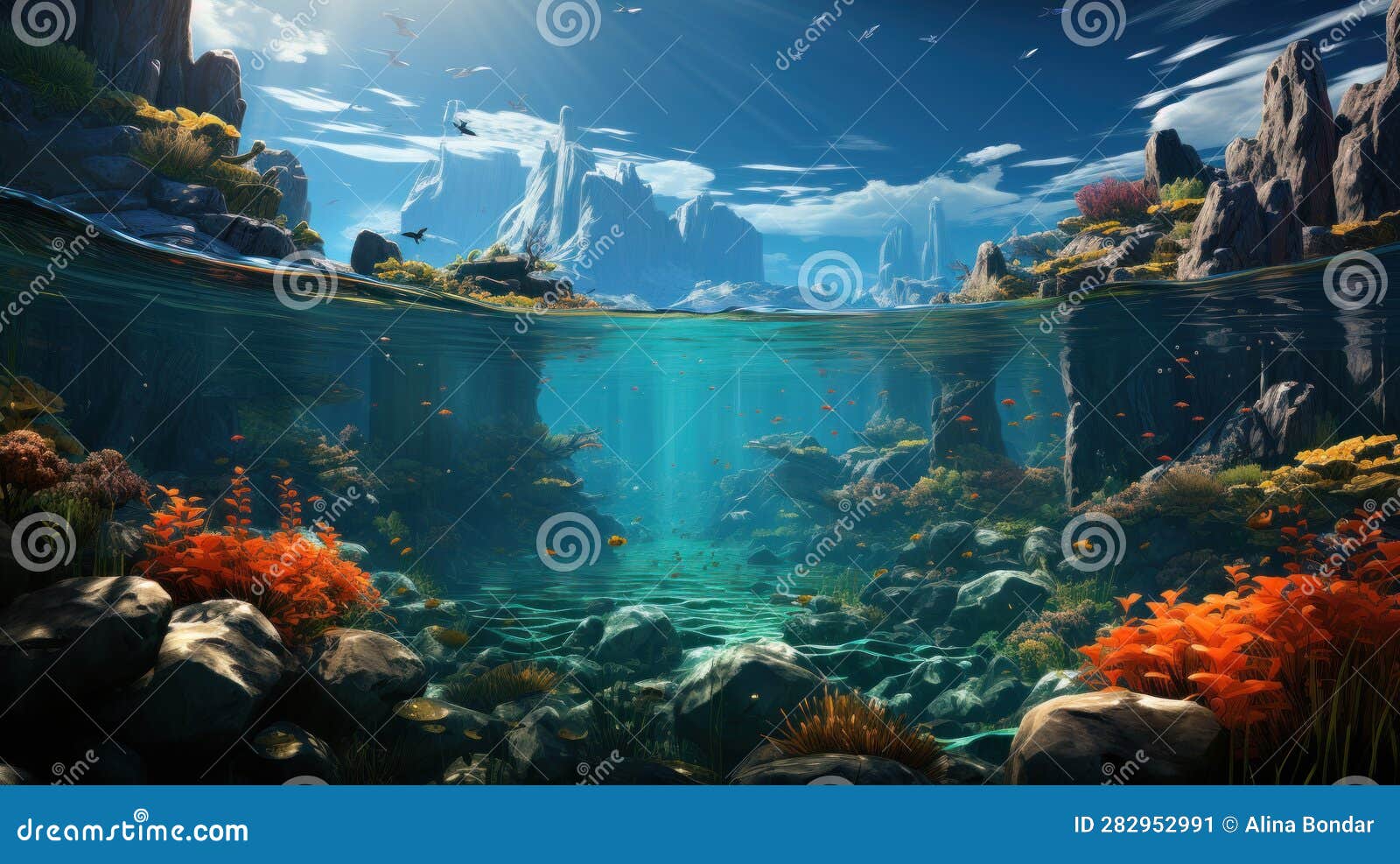 Sustainable Fishing: Pristine Ocean, Balanced Ecosystems. Created with ...