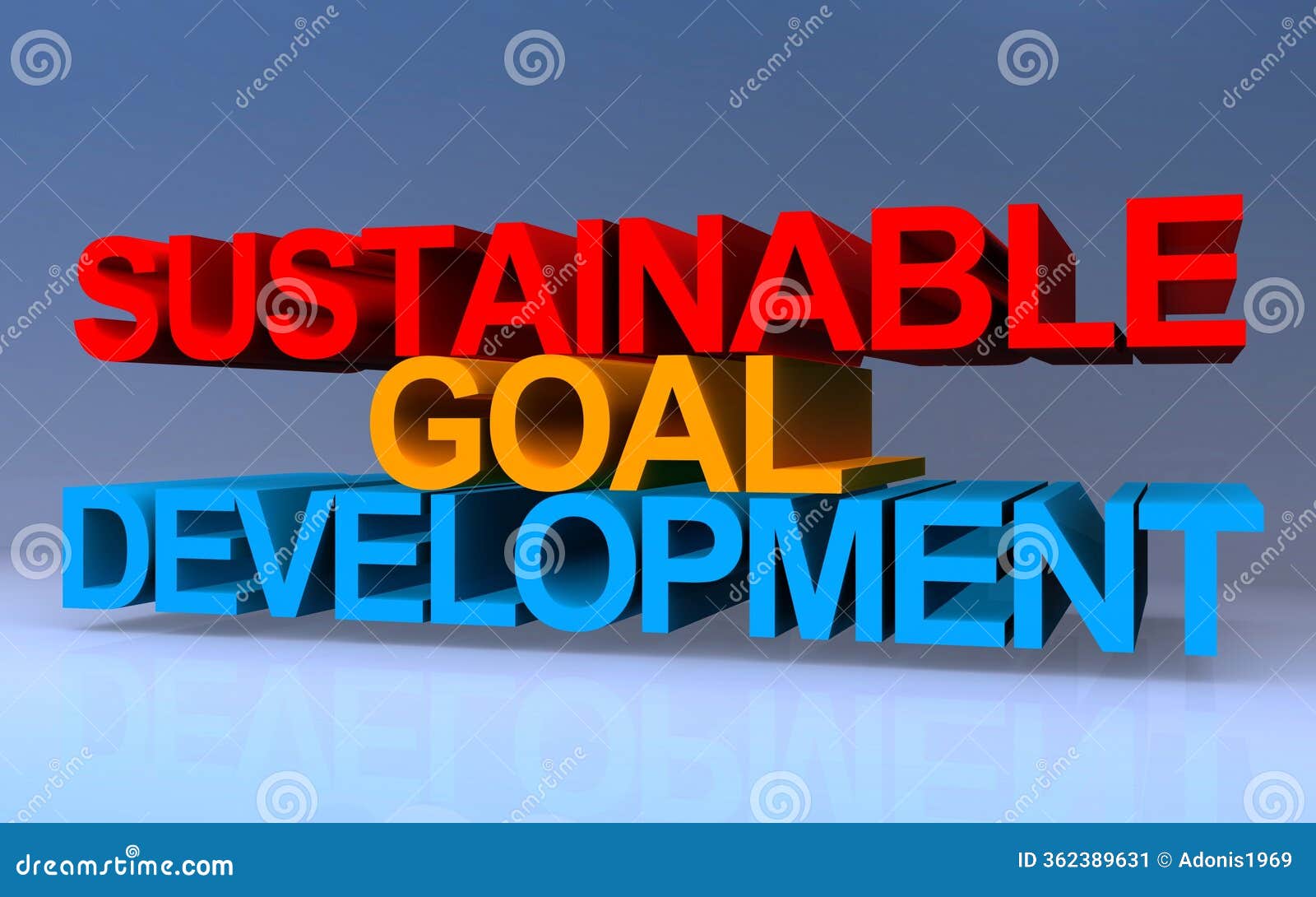 Sustainable Goal Development on Blue Stock Illustration - Illustration ...