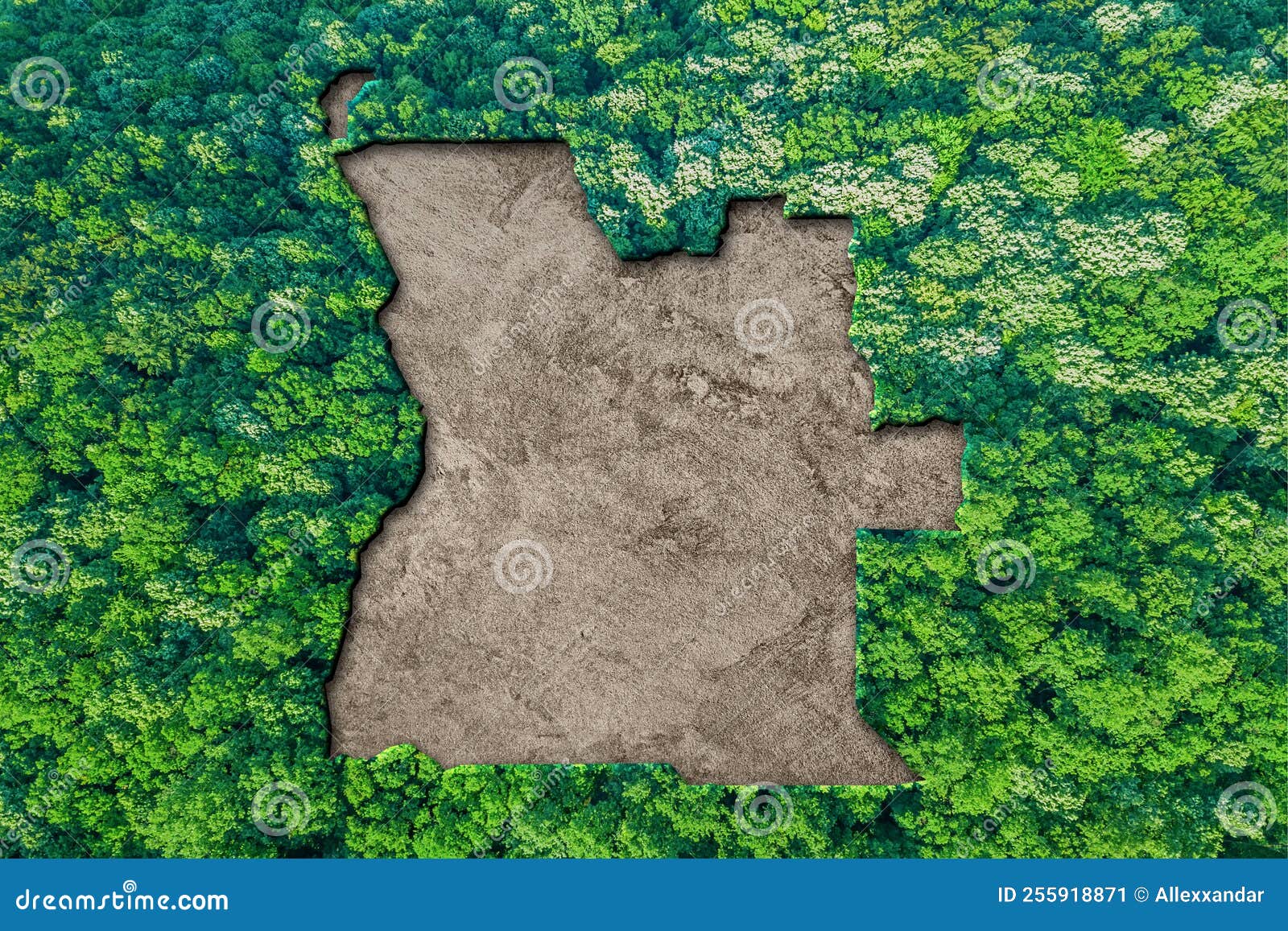 Sustainable Habitat Map of Angola Stock Illustration - Illustration of ...