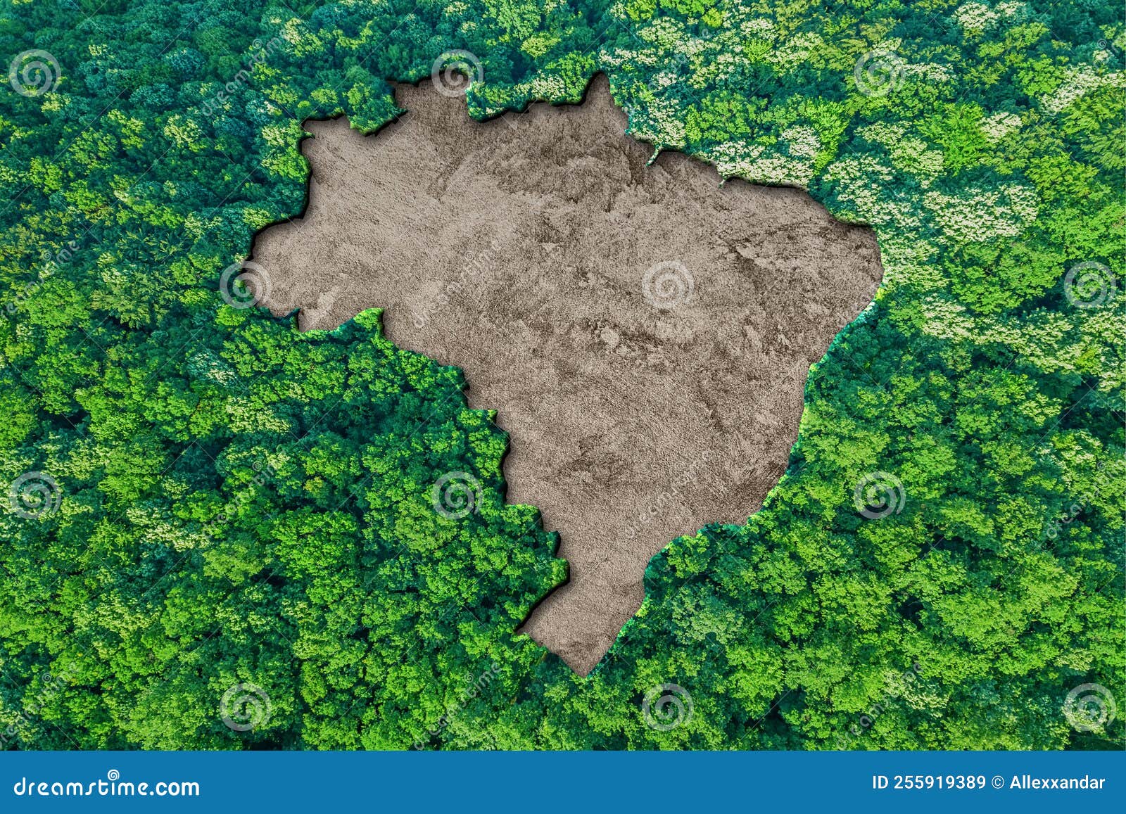 Sustainable Habitat Map of Brazil Stock Image - Image of geography ...