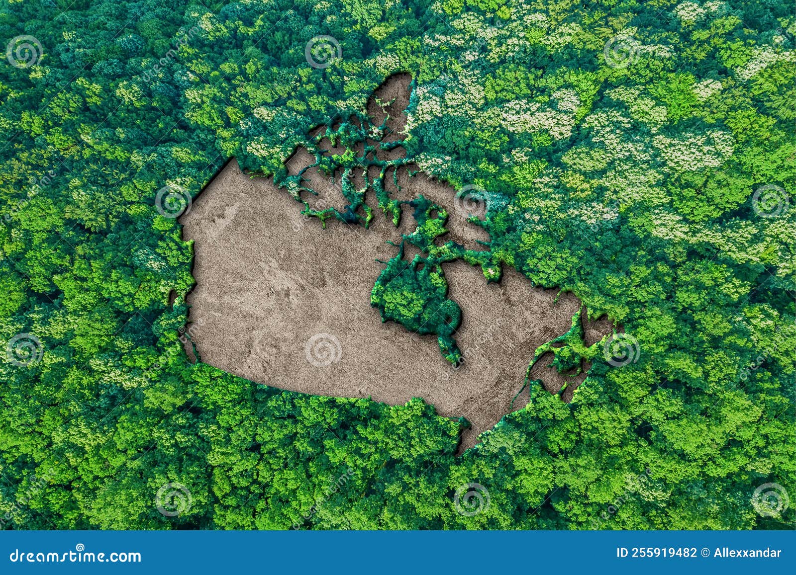 Sustainable Habitat Map of Canada Stock Photo - Image of ecosystem ...