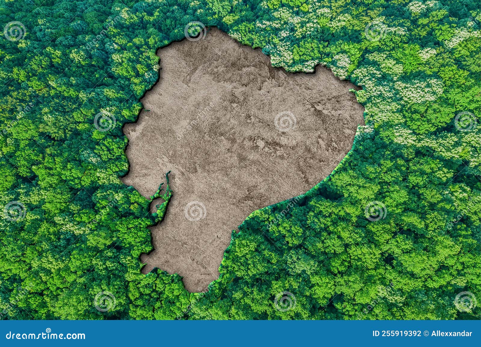 Sustainable Habitat Map of Ecuador Stock Photo - Image of recycle ...