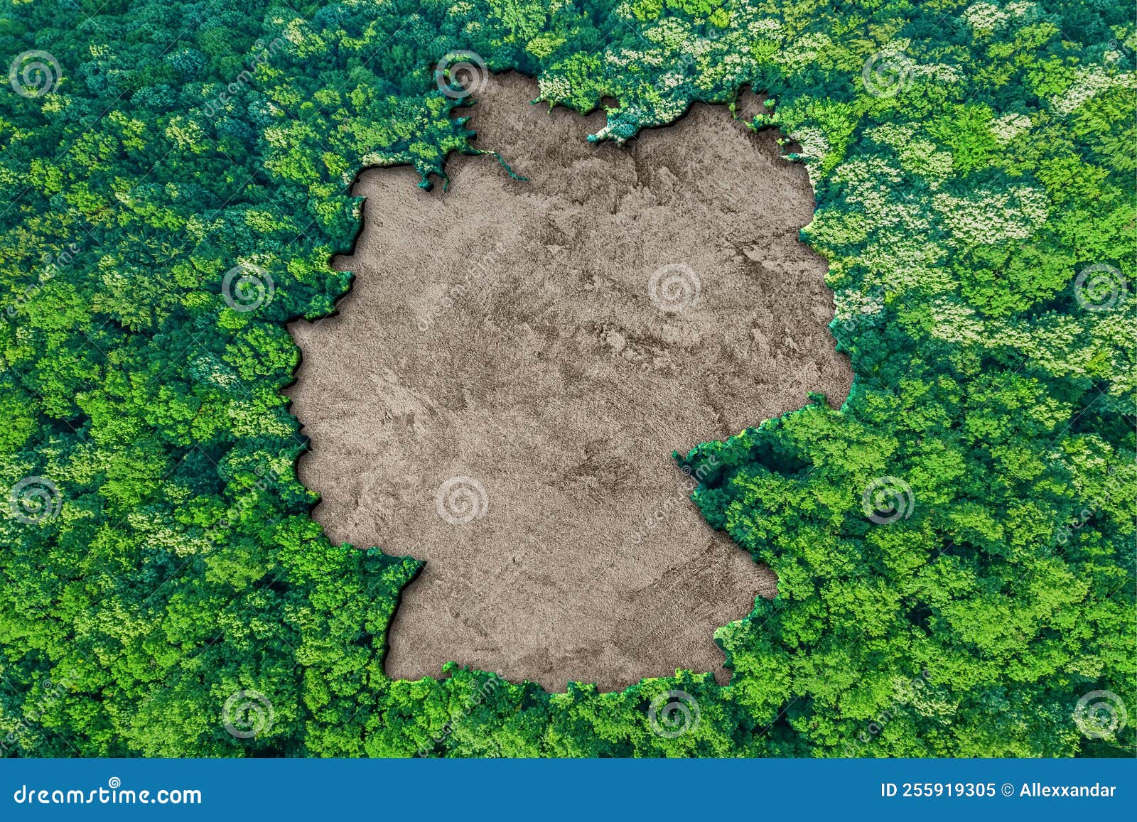 Sustainable Habitat Map of Germany Stock Image - Image of background ...