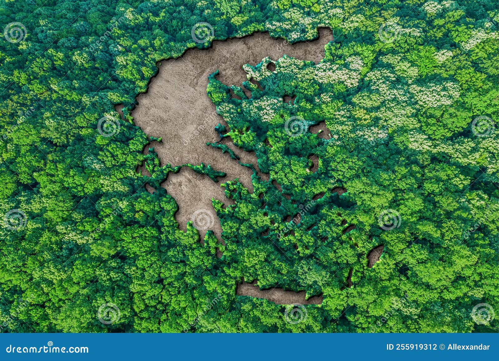 Sustainable Habitat Map of Greece Stock Photo - Image of european ...