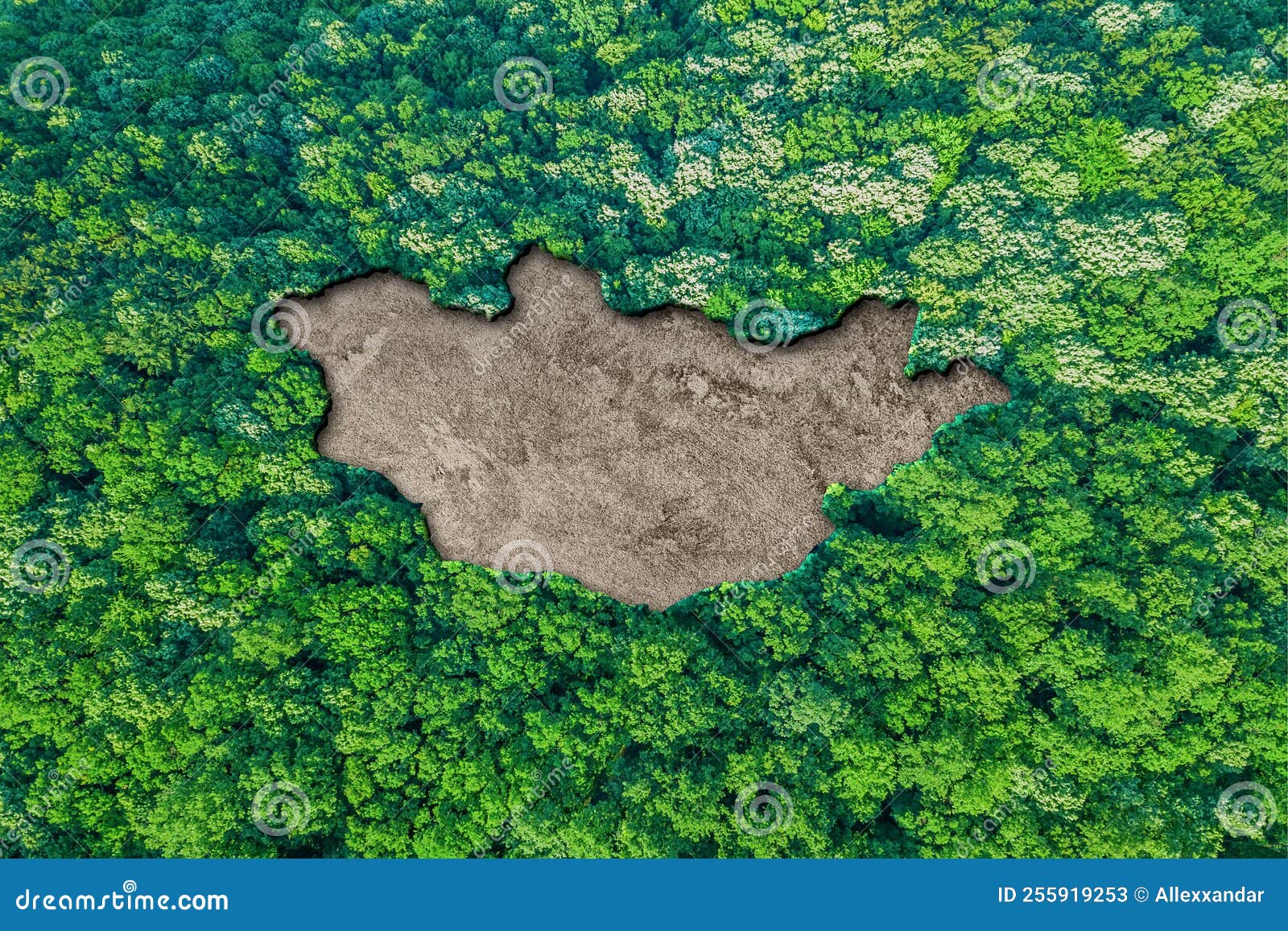 Sustainable Habitat Map of Mongolia Stock Image - Image of information ...