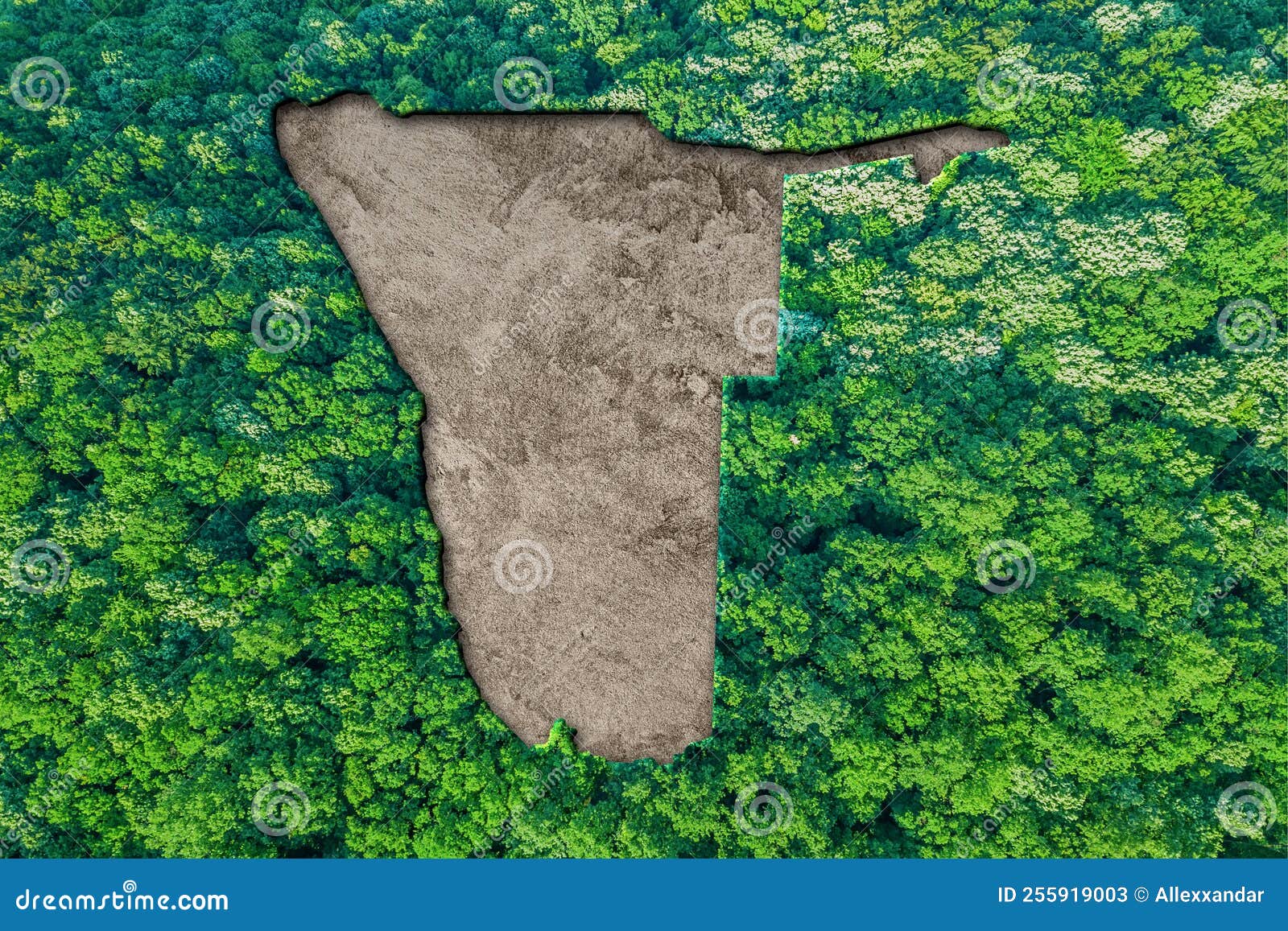 Sustainable Habitat Map of Namibia Stock Illustration - Illustration of ...