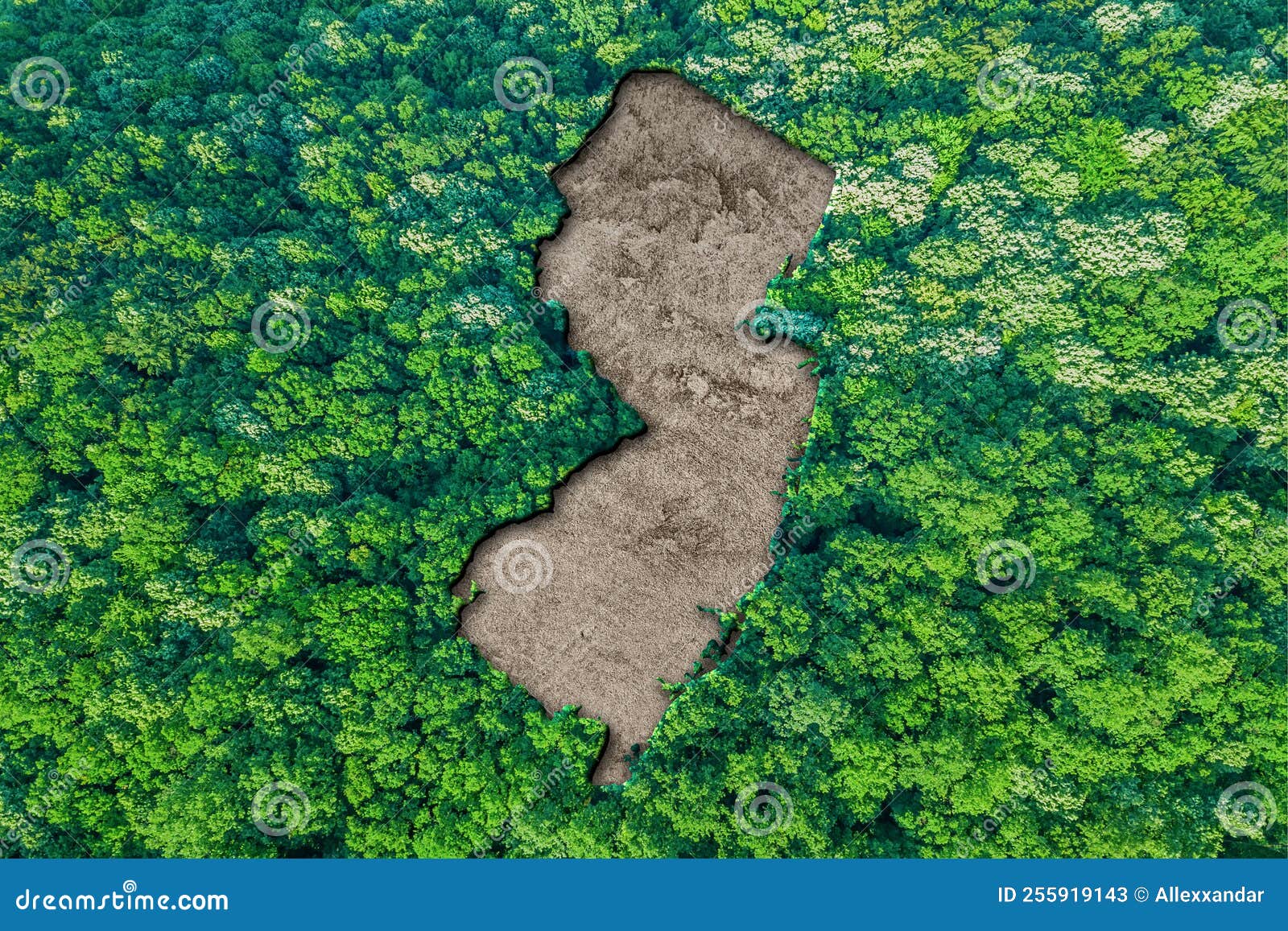 Sustainable Habitat Map of New Jersey Stock Illustration - Illustration ...