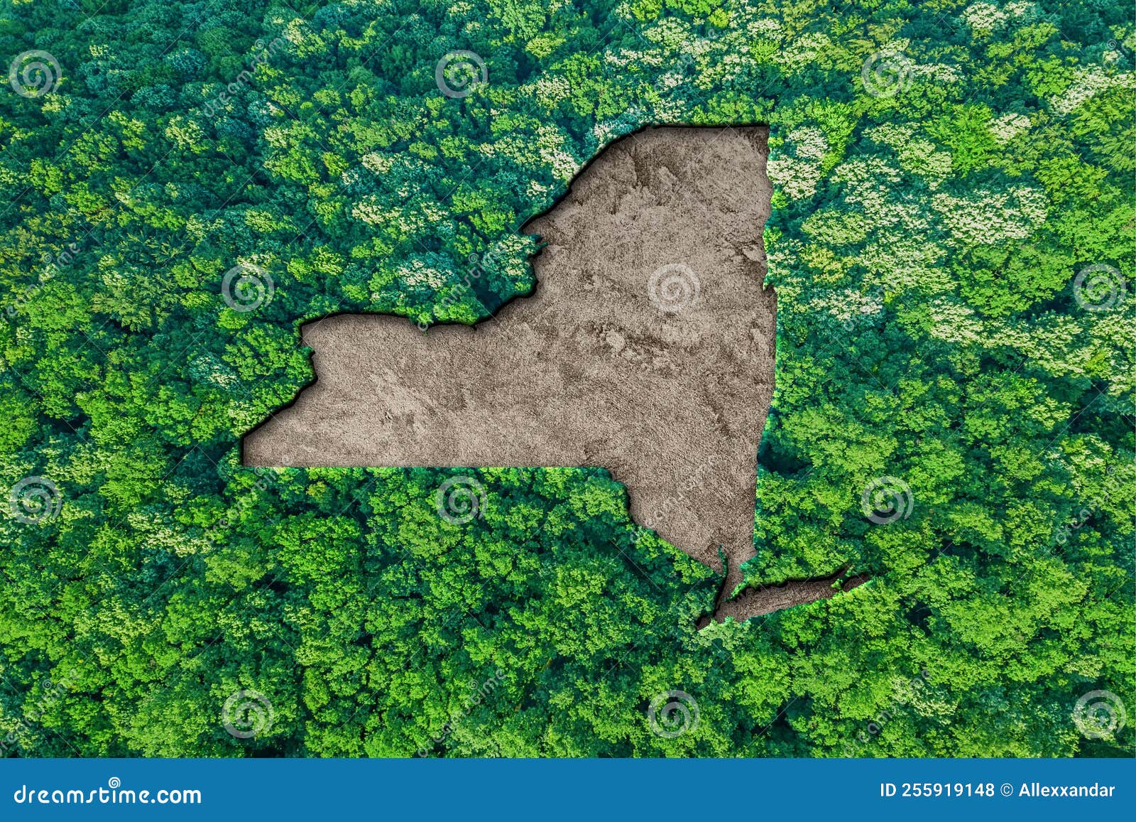 Sustainable Habitat Map of New York Stock Photo - Image of development ...