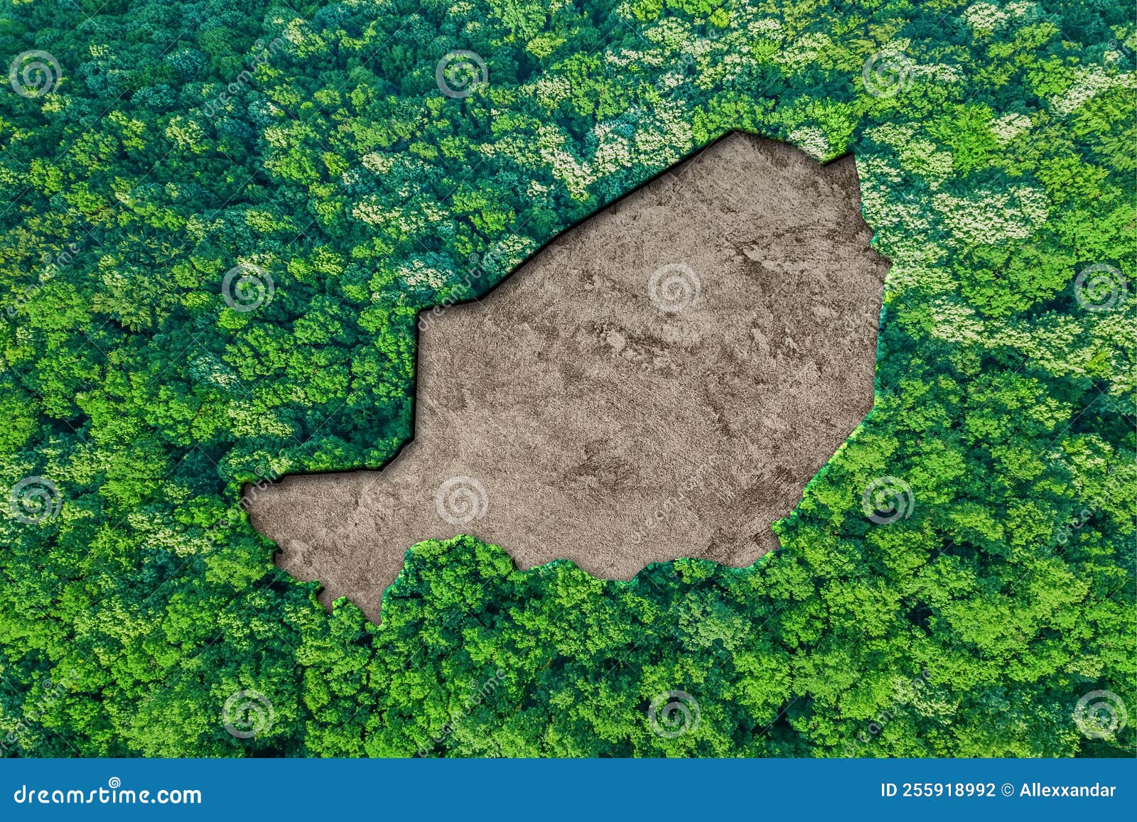 Sustainable Habitat Map of Niger Stock Illustration - Illustration of ...