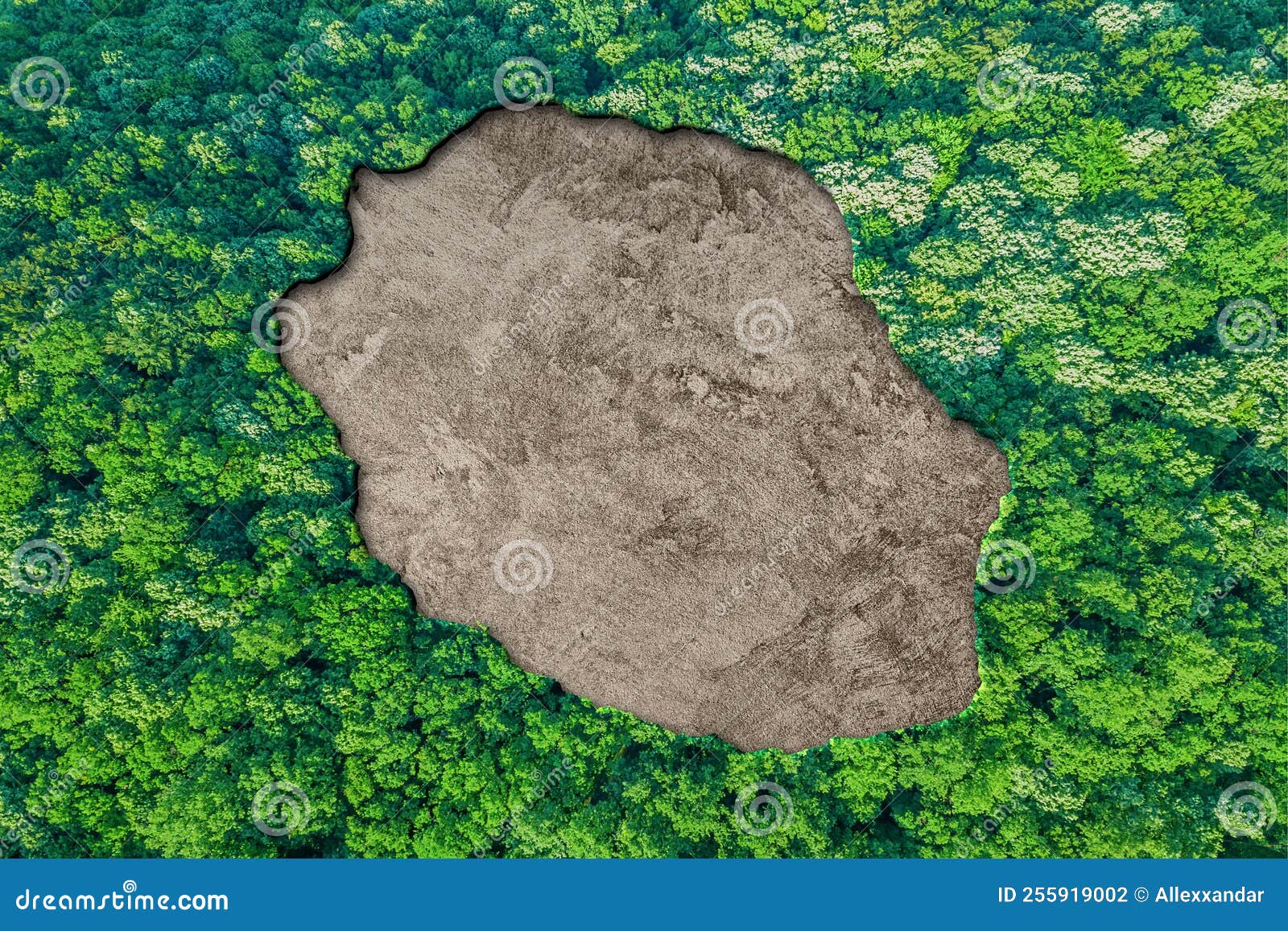 Sustainable Habitat Map of Reunion Stock Illustration - Illustration of ...