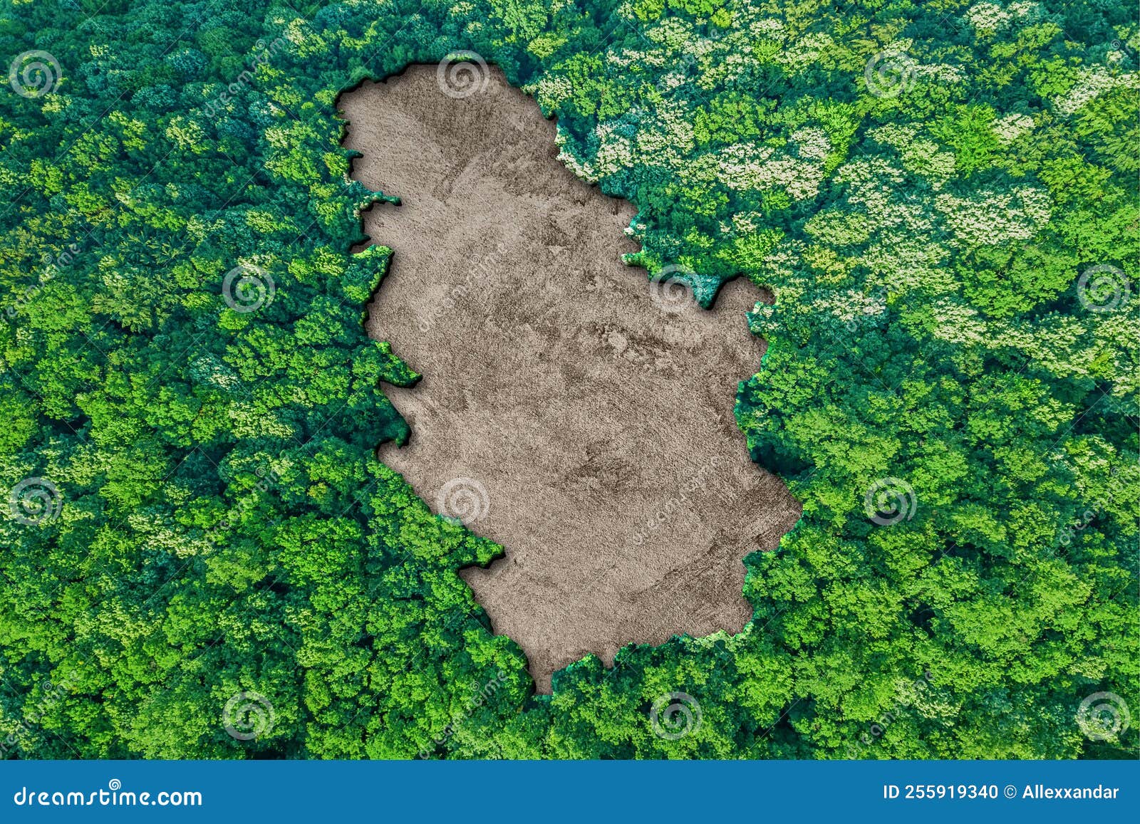 Sustainable Habitat Map of Serbia Stock Photo - Image of region ...