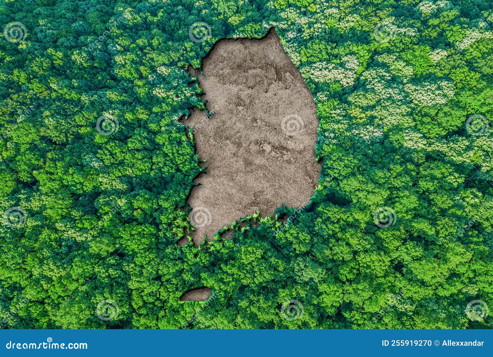 Sustainable Habitat Map of South Korea Stock Illustration ...