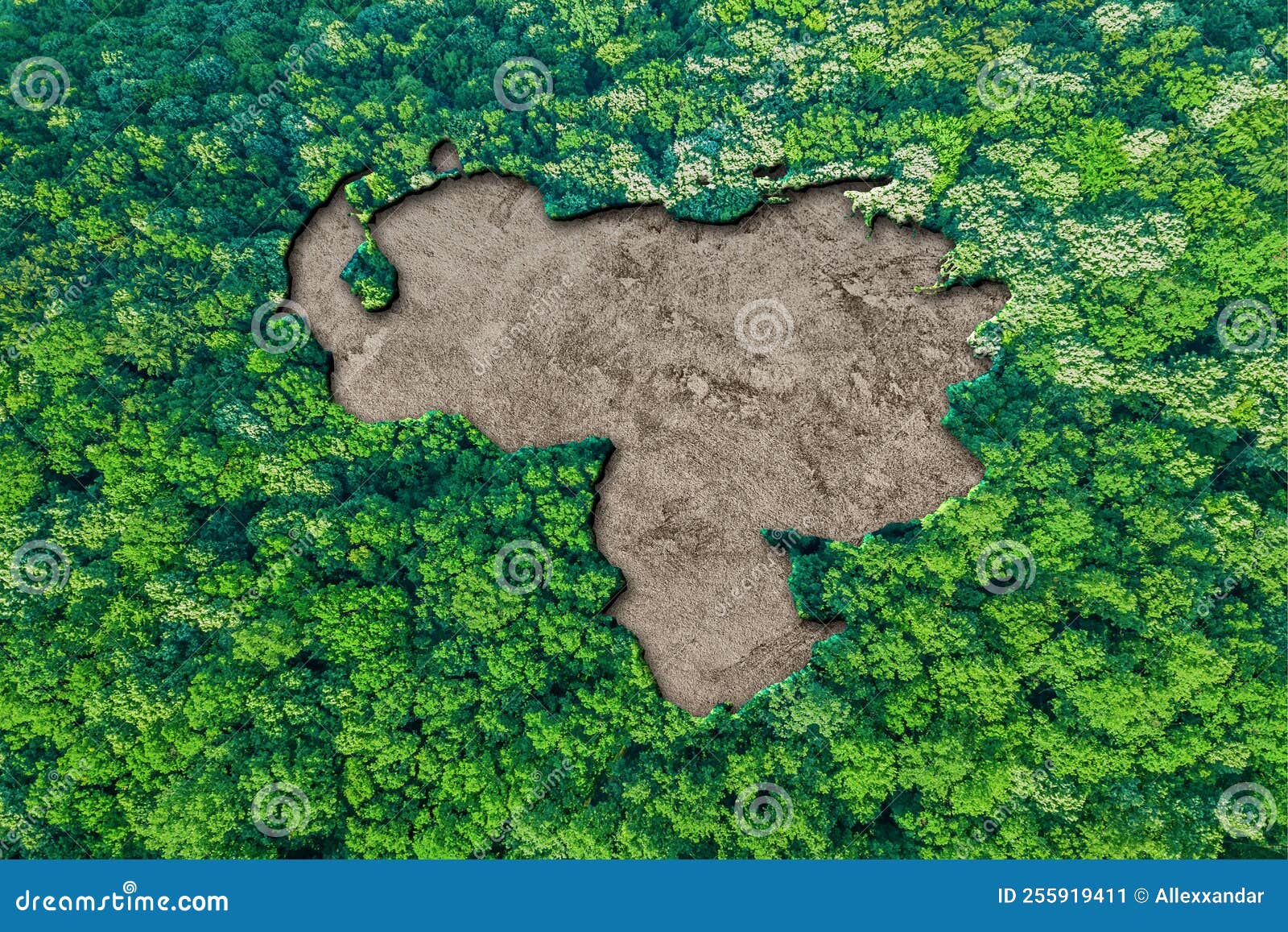 Sustainable Habitat Map of Venezuela Stock Image - Image of latin ...