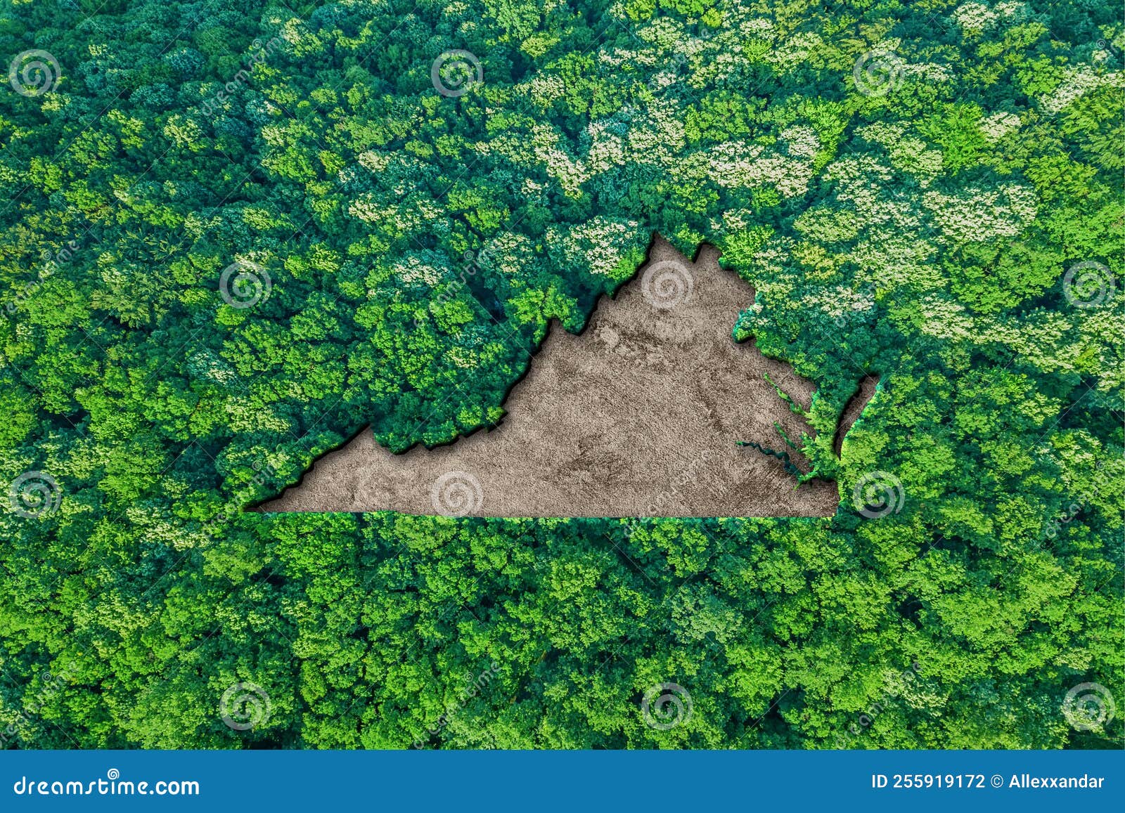 Sustainable Habitat Map of Virginia Stock Photo - Image of development ...