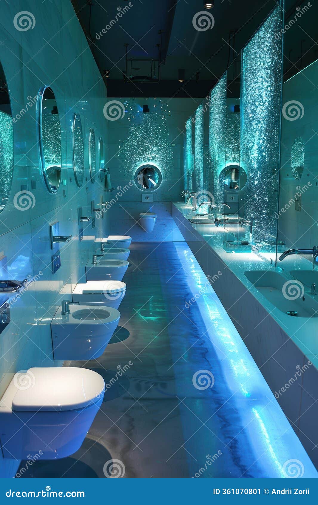 Sustainable High-Tech Bathroom Design with Touchless Faucets and Low ...