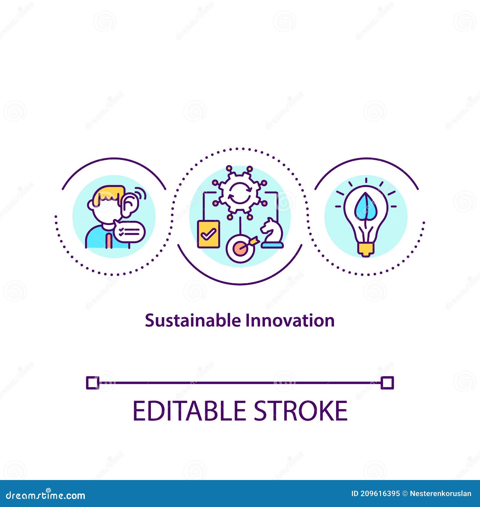 Sustainable Innovation Concept Icon Stock Vector - Illustration of ...