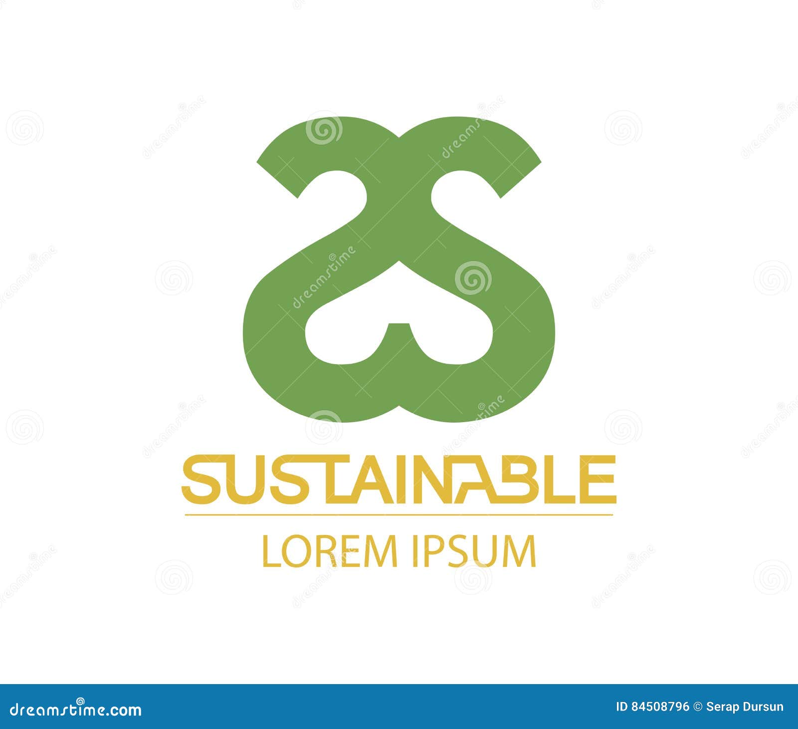 Sustainable Logo Design stock illustration. Illustration of development ...