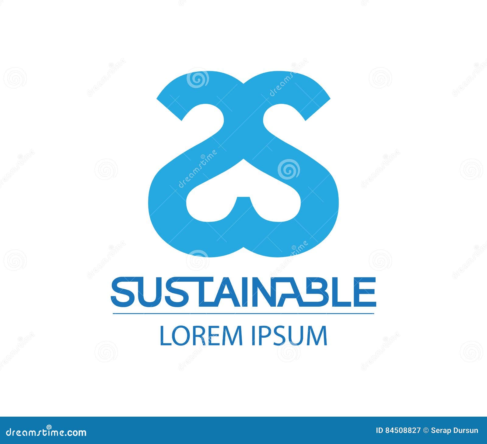Sustainable Logo Design stock illustration. Illustration of font - 84508827