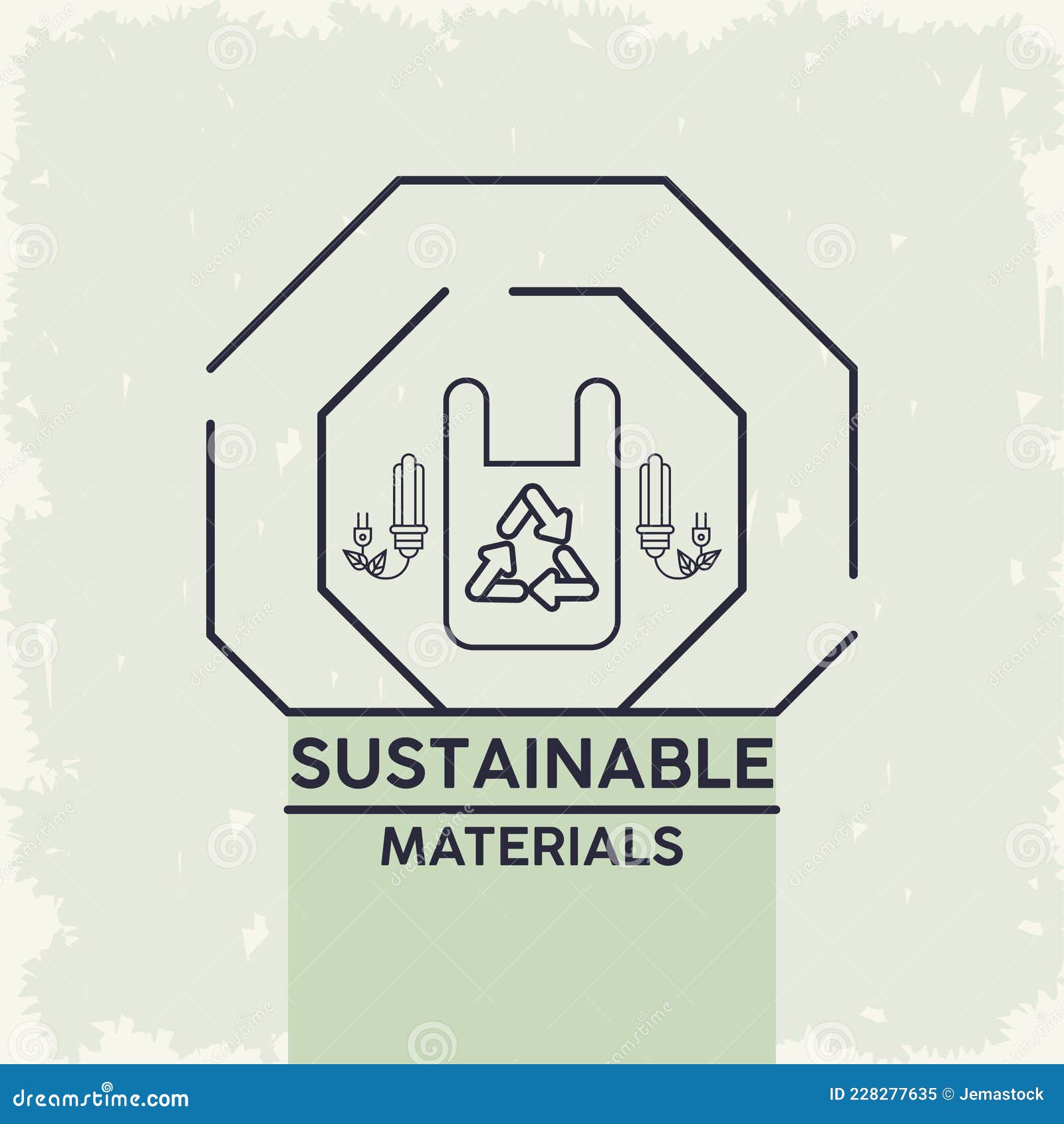 Sustainable material stamp stock vector. Illustration of alternative ...