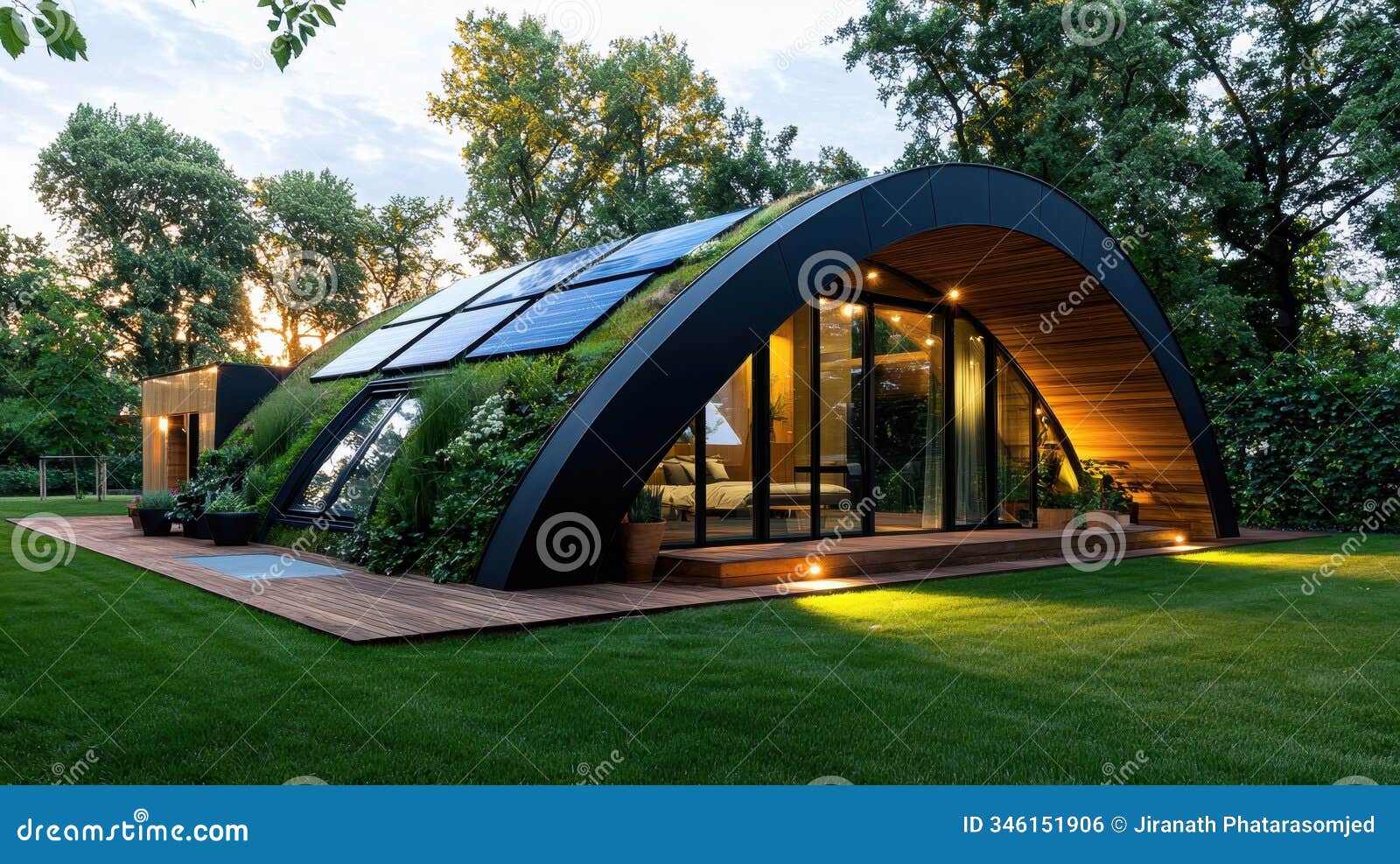 Sustainable Micro Architecture Dwelling With Green Roof And Solar ...