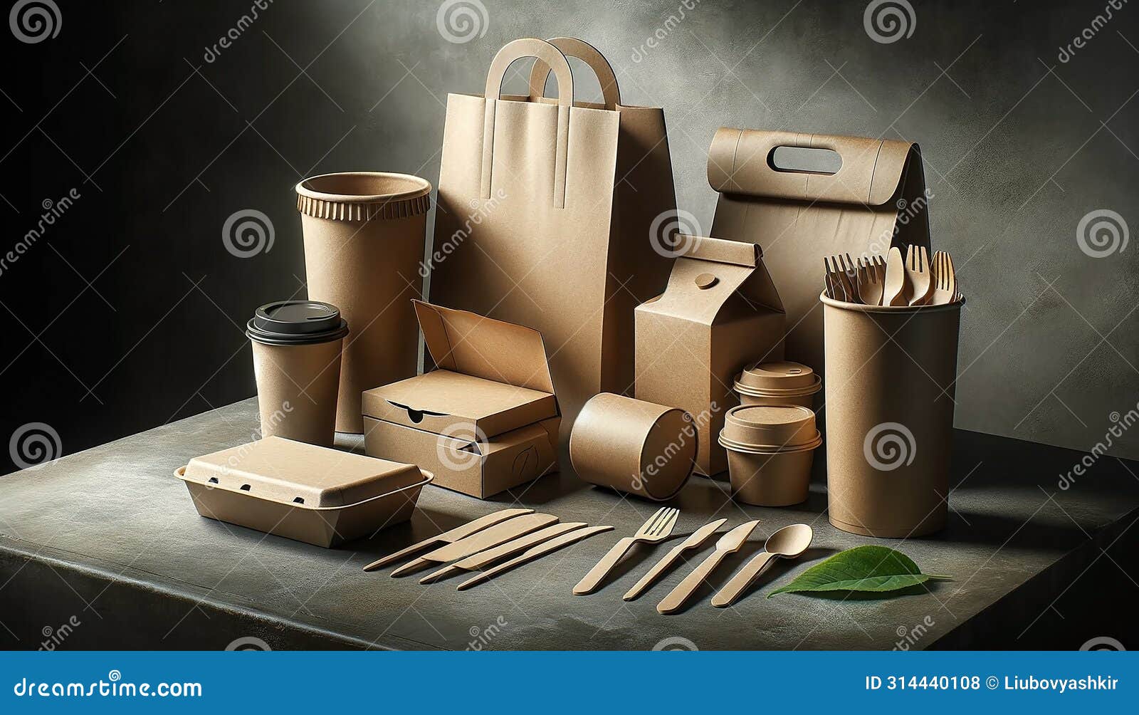 Sustainable Packaging Concept with an Assortment of Eco-friendly ...