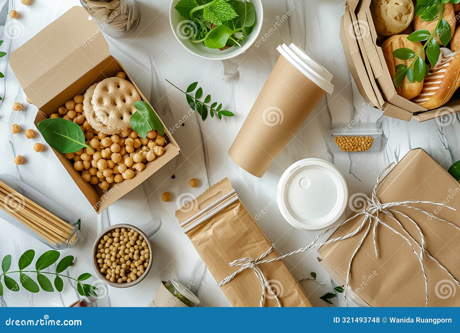 Sustainable Packaging Eco-friendly Packaging Material Stock ...